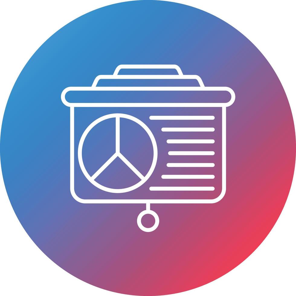 Presentation Line Gradient Circle Background Icon 16833093 Vector Art ...