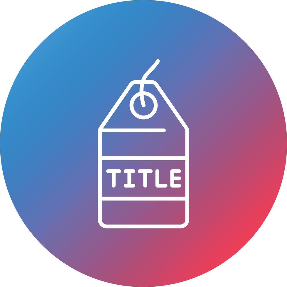 Title Tag Line Gradient Circle Background Icon 16835205 Vector Art at ...