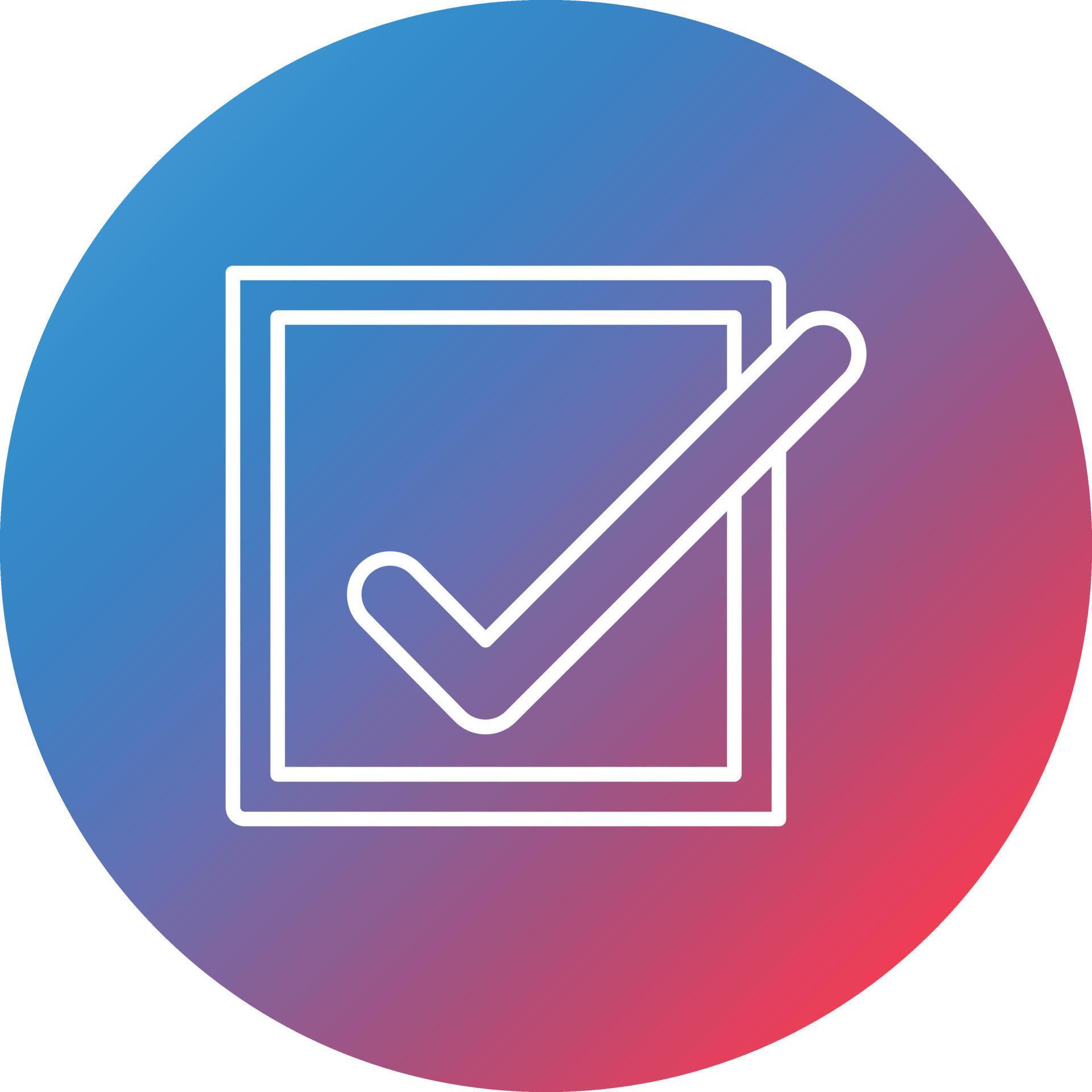 Checkbox Line Gradient Circle Background Icon 16835335 Vector Art at ...