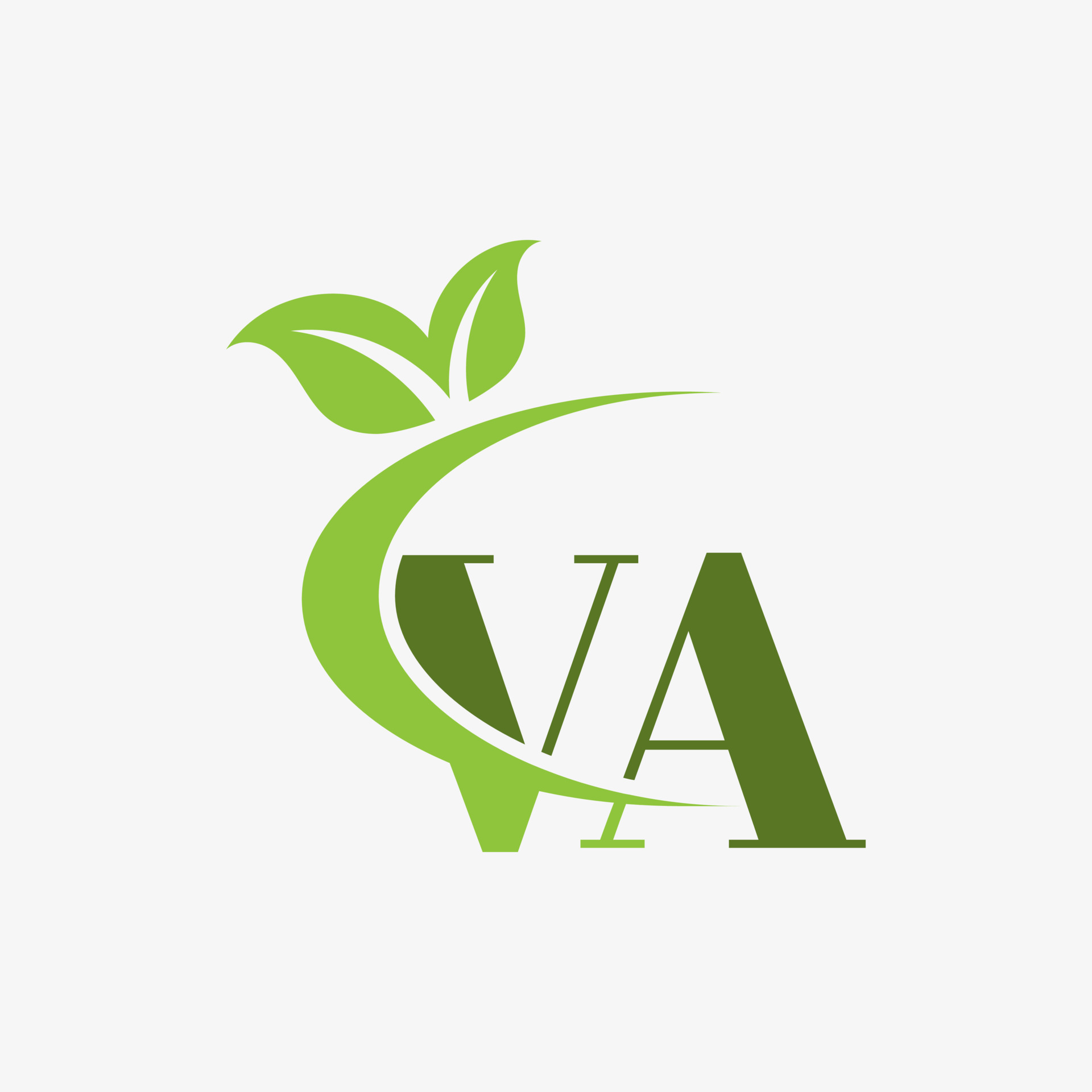 Va Letter Logo With Swoosh Leaves Icon Vector Pro Vector 16835499 Vector Art At Vecteezy