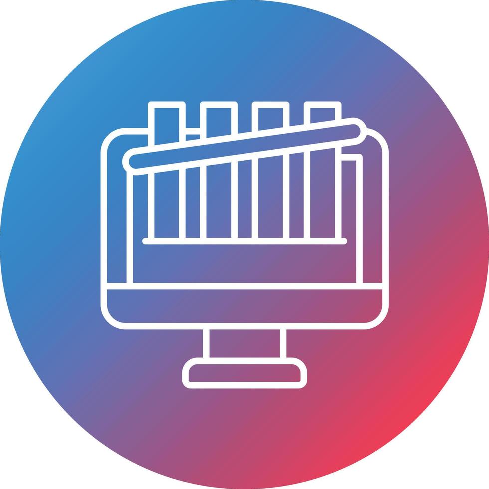 Growth Hacking Line Gradient Circle Background Icon 16835764 Vector Art ...