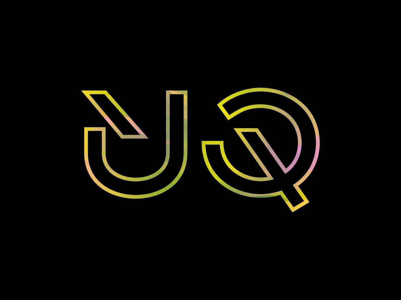 Logotipo De Letra Uq Con Vector De Textura De Arco Iris Colorido Vector Profesional 16836608