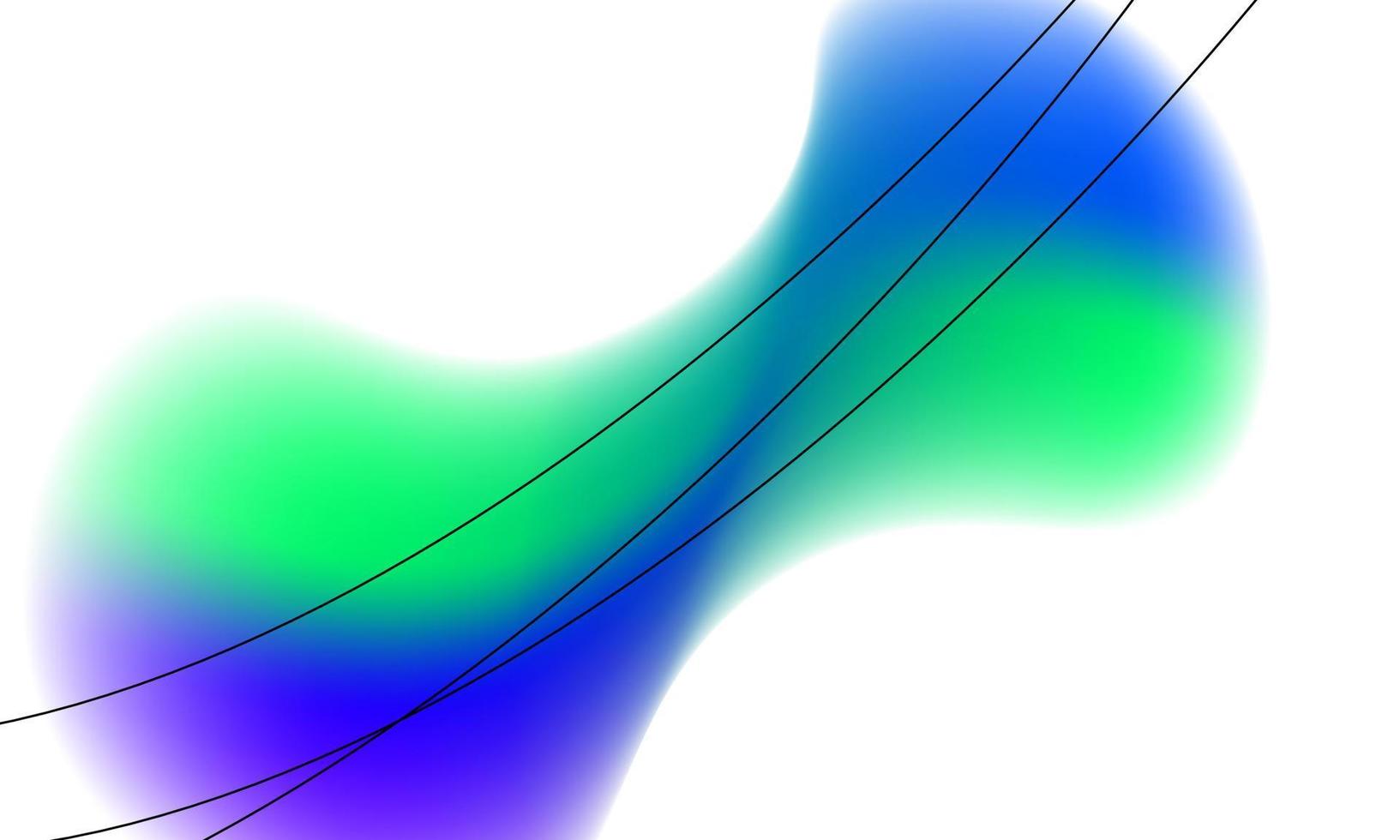 Vector Abstract Gradient Fluid Blue And Green With White Background