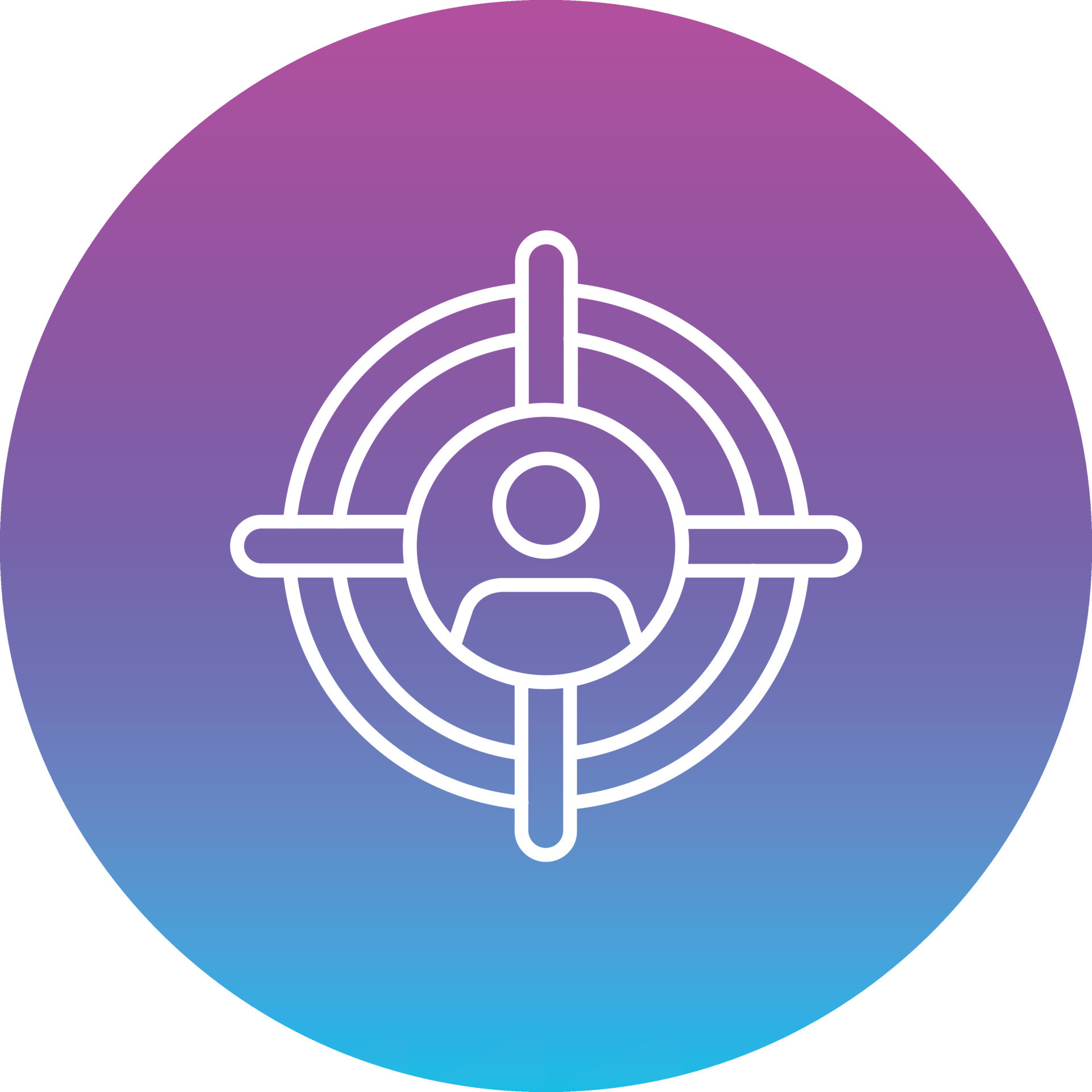 Target Gradient Circle Line Inverted Icon 16842716 Vector Art At Vecteezy