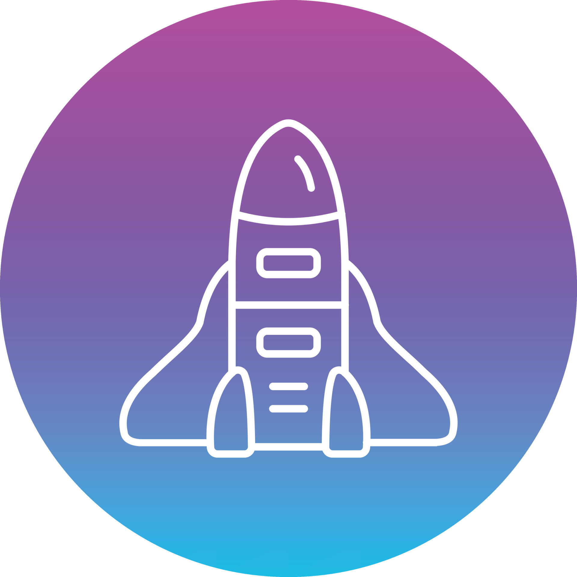 Rocket Gradient Circle Line Inverted Icon 16842737 Vector Art At Vecteezy