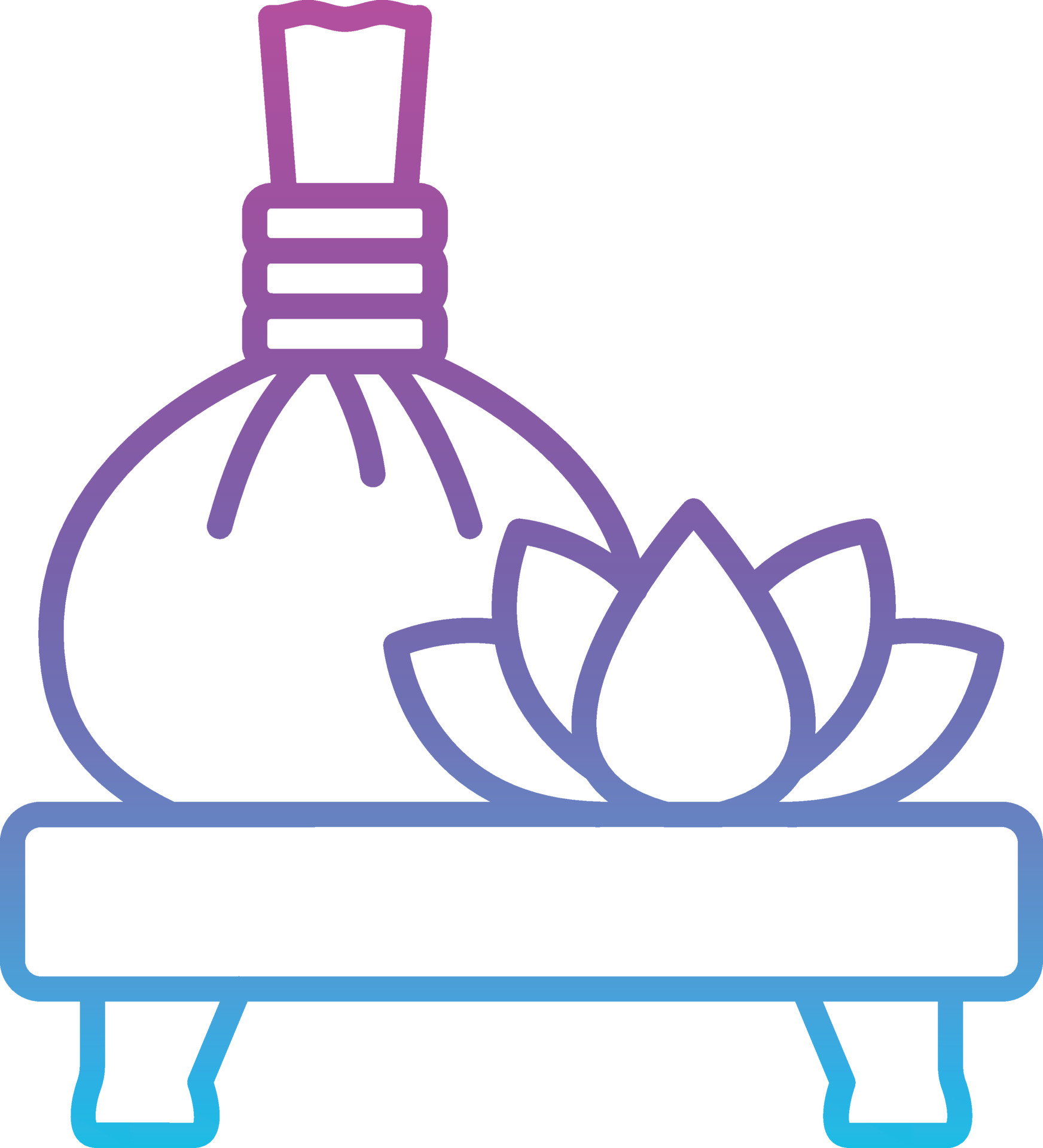 Herbal Massage Line Gradient Icon 16842947 Vector Art At Vecteezy