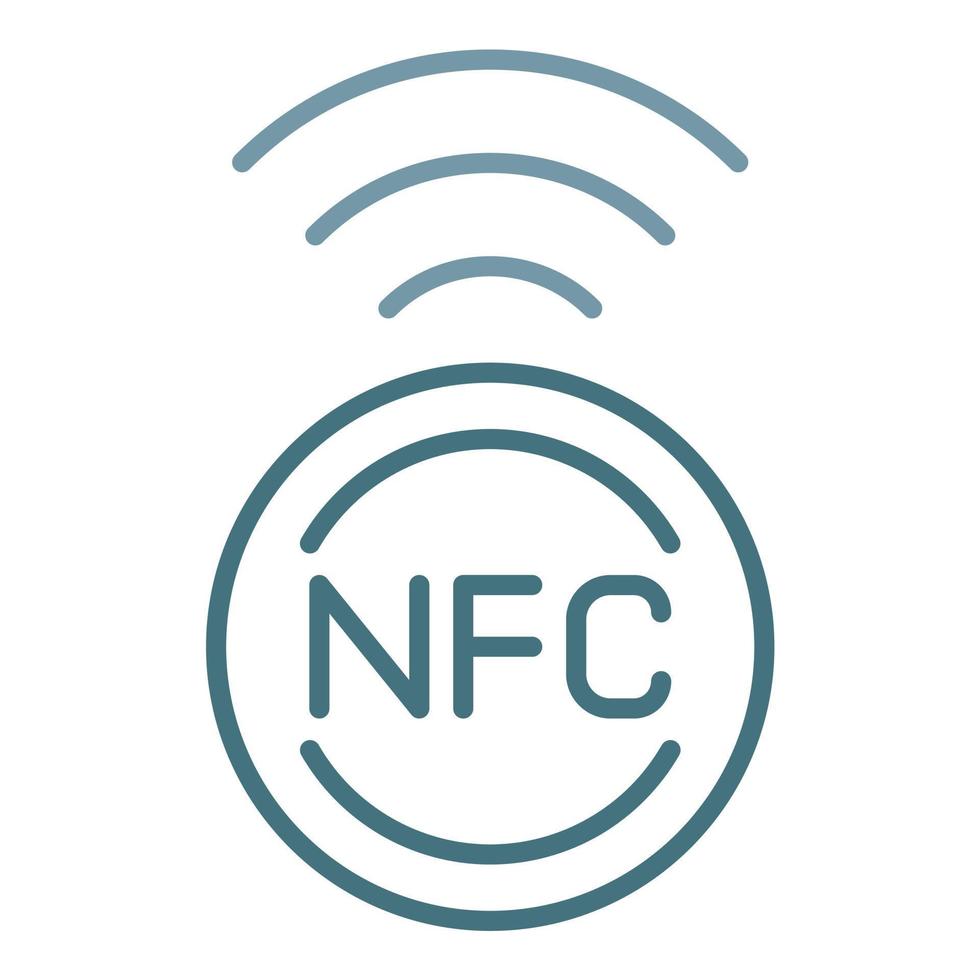 NFC Line Two Color Icon 16844580 Vector Art at Vecteezy