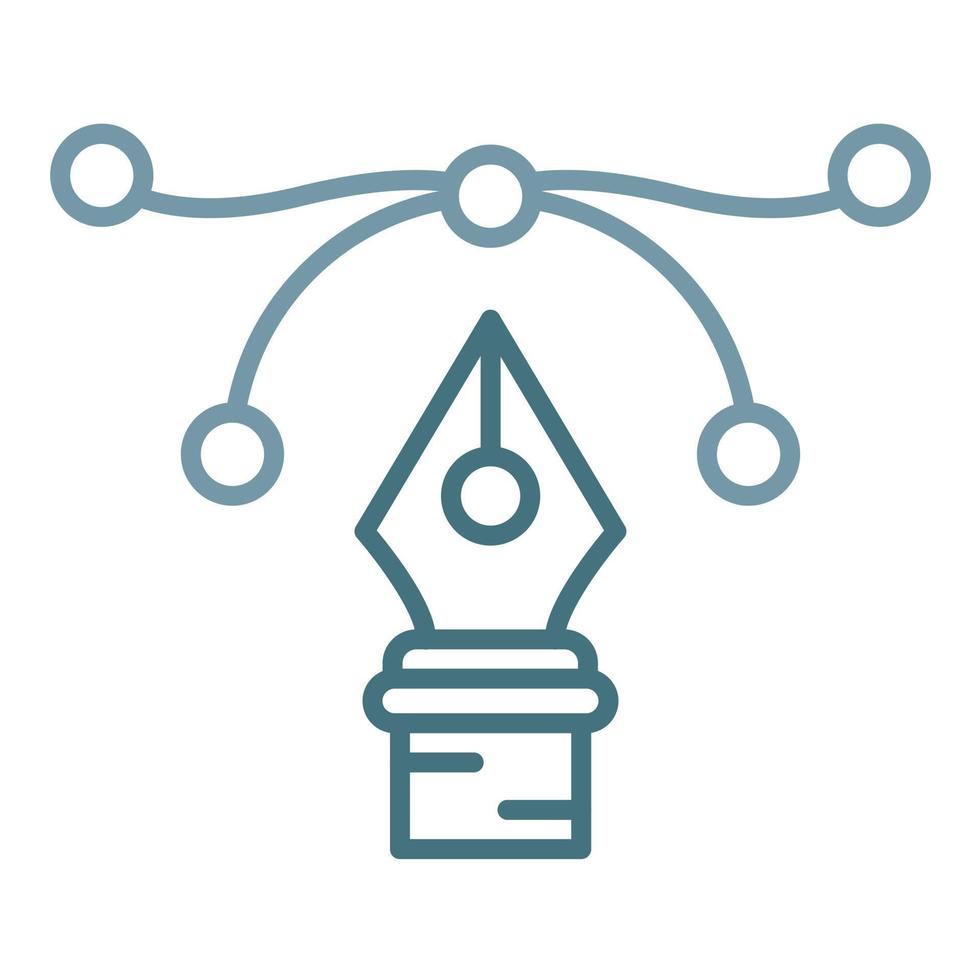 Graphic Design Line Two Color Icon 16848104 Vector Art at Vecteezy