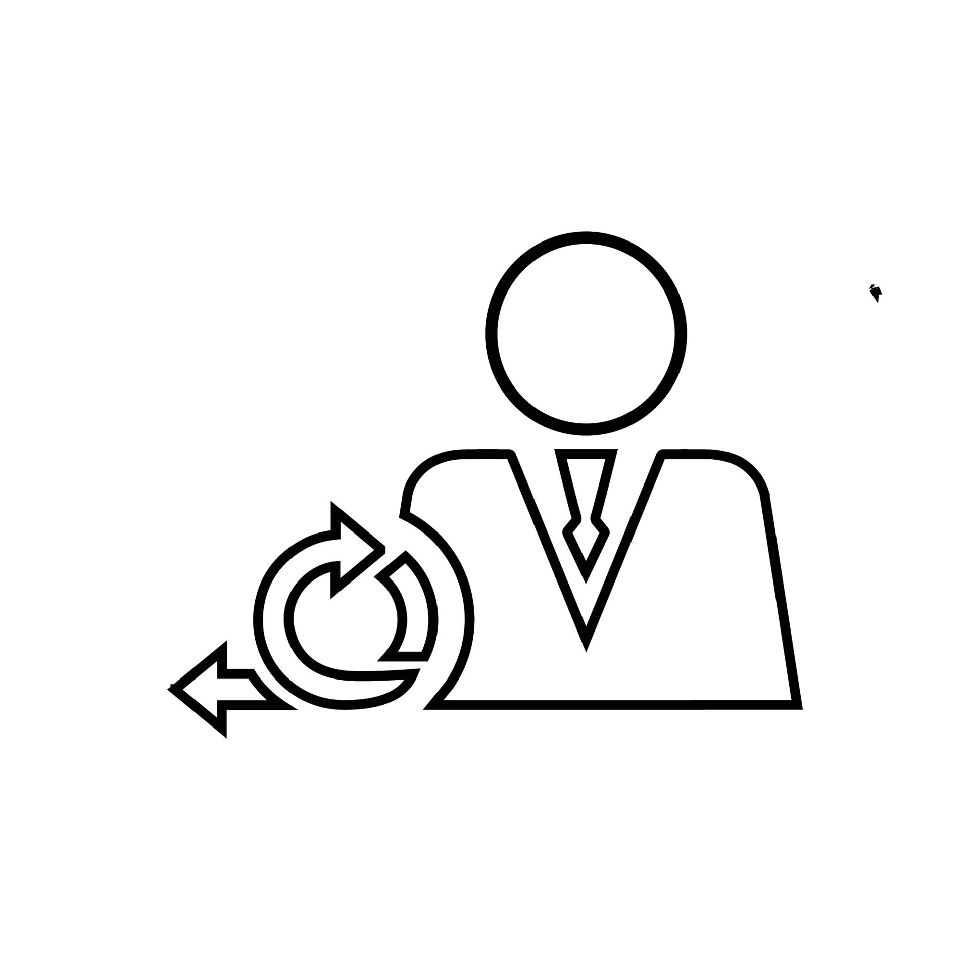 Agile Manager Scrum Outline Icon Line Art Vector 16850731 Vector