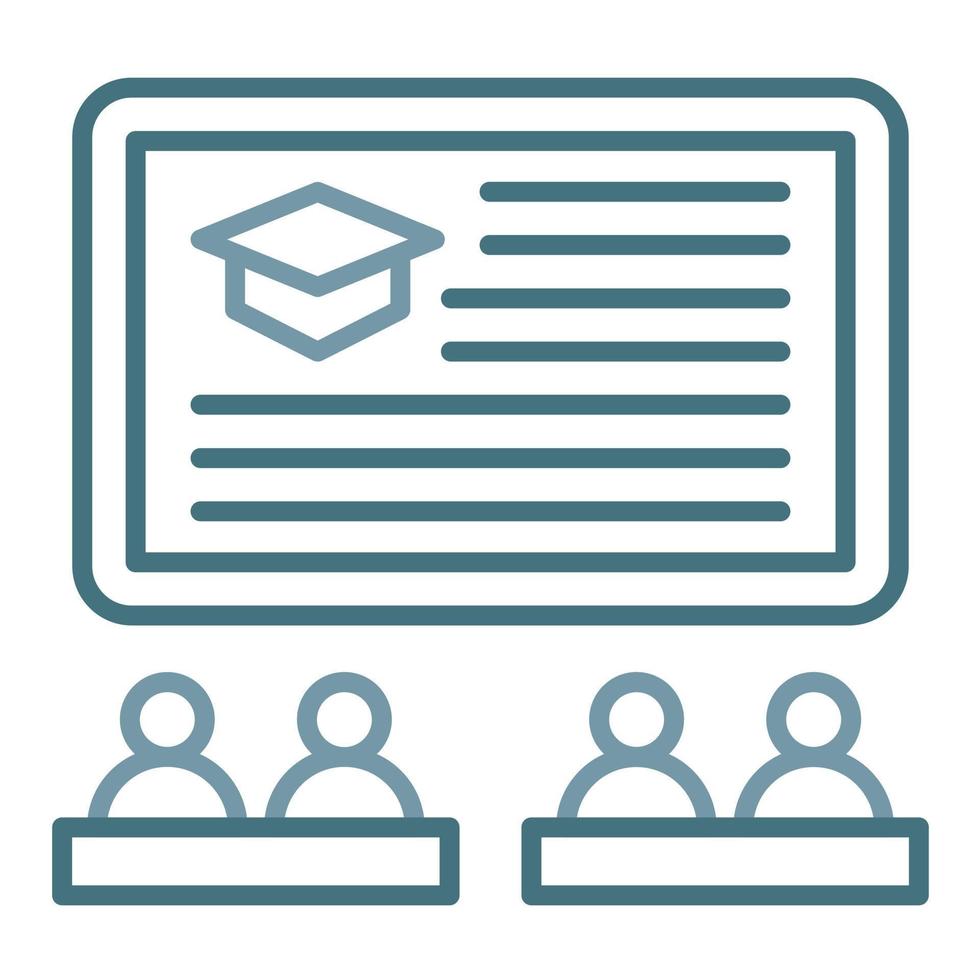 Lecture Line Two Color Icon 16854716 Vector Art at Vecteezy
