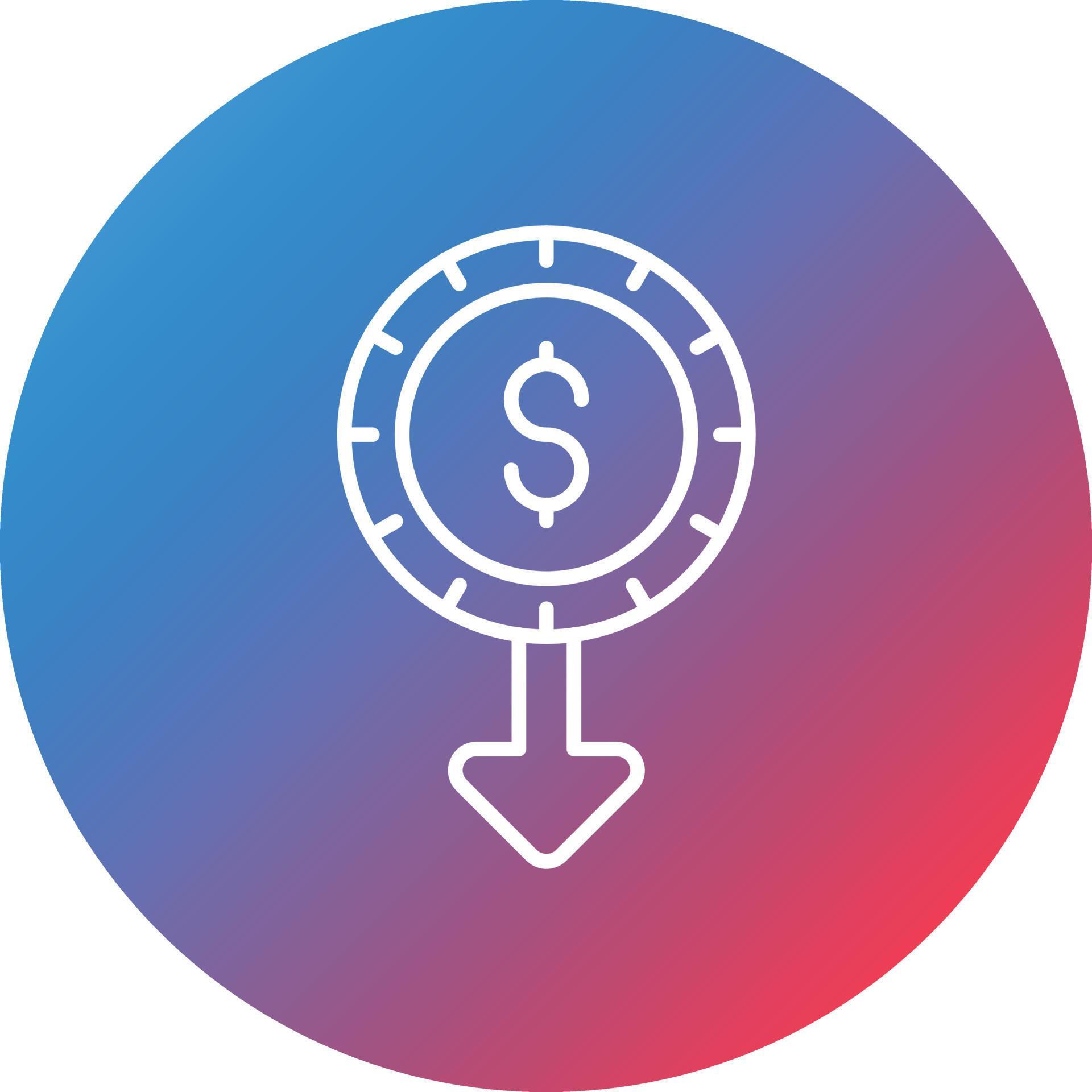 Minimum Wage Line Gradient Circle Background Icon 16856174 Vector Art ...