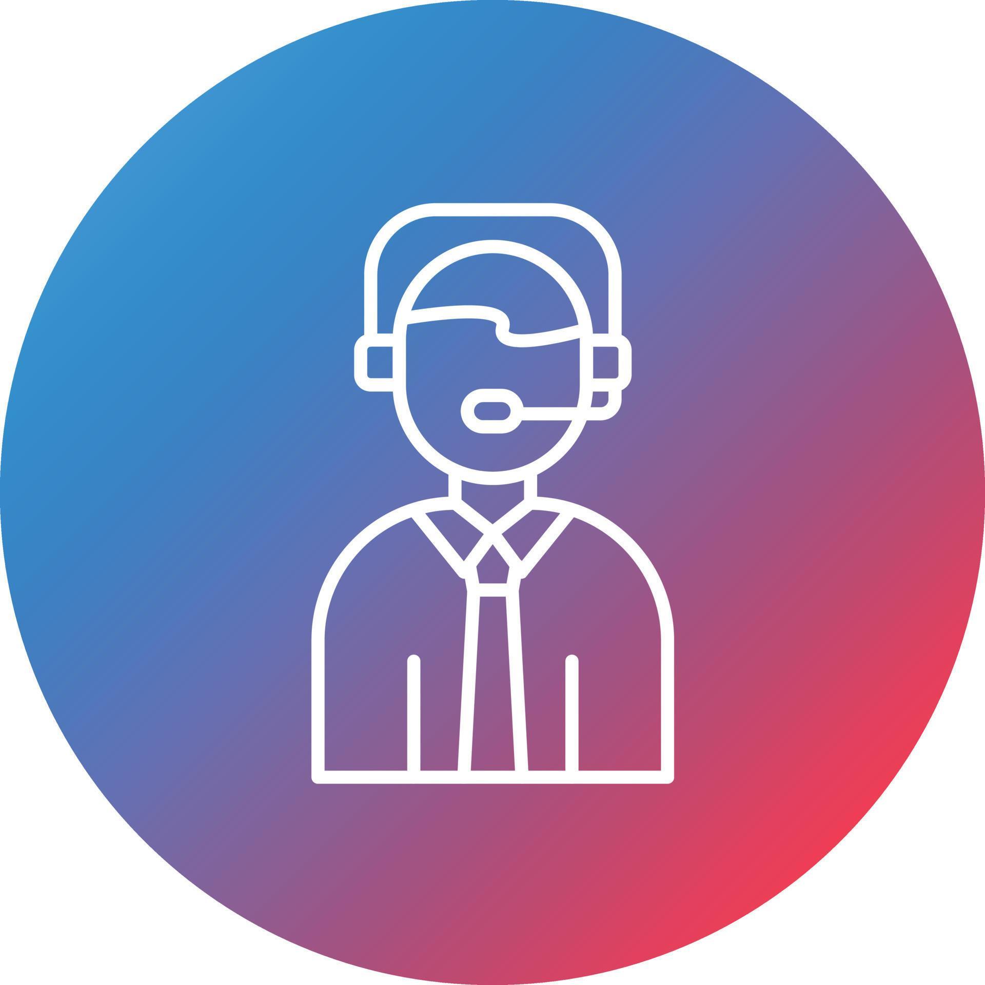 Operator Line Gradient Circle Background Icon 16856423 Vector Art at ...