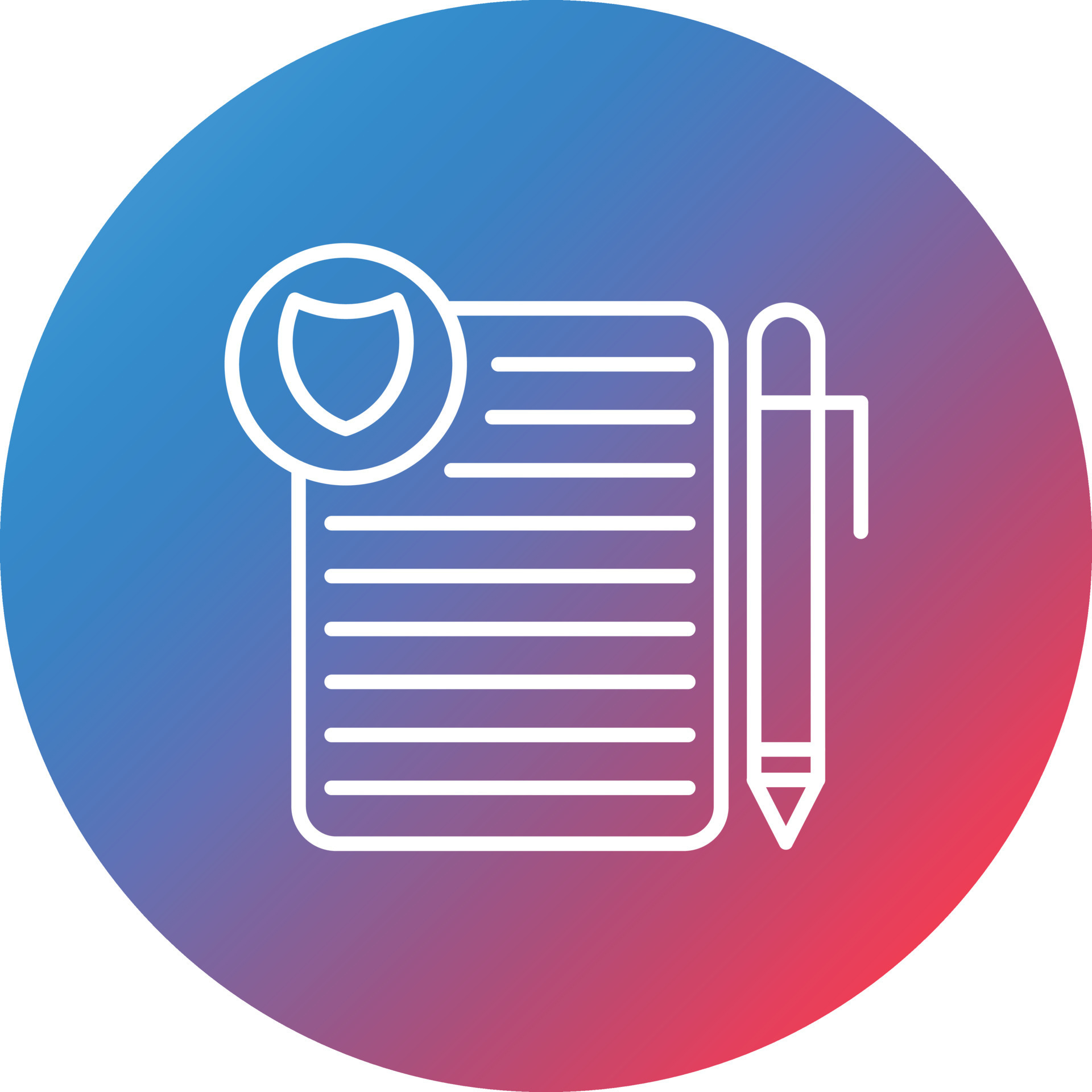 Privacy Policy Template Line Gradient Circle Background Icon 16856661 Vector Art At Vecteezy