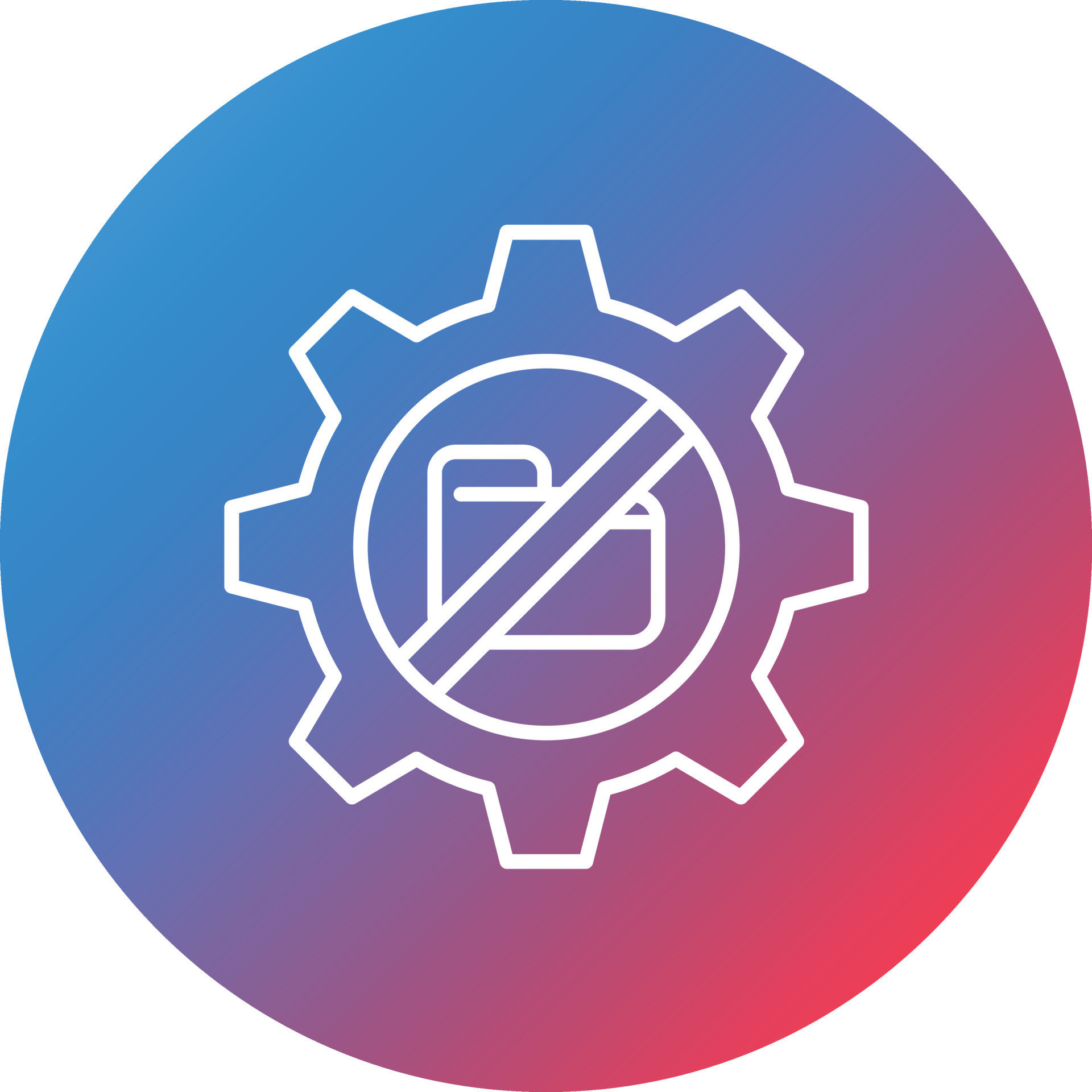 Restriction Of Processing Line Gradient Circle Background Icon 16856689 Vector Art At Vecteezy