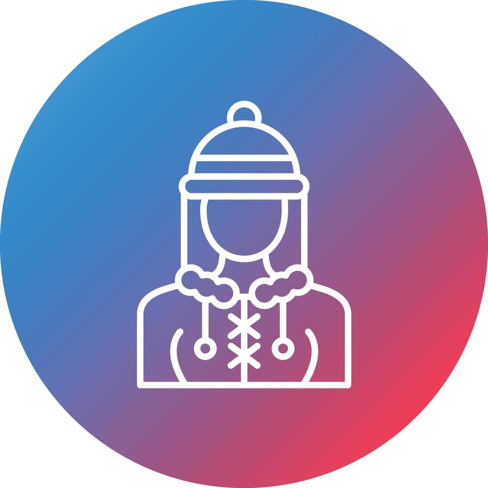 Arctic Explorer Line Gradient Circle Background Icon 16857175 Vector