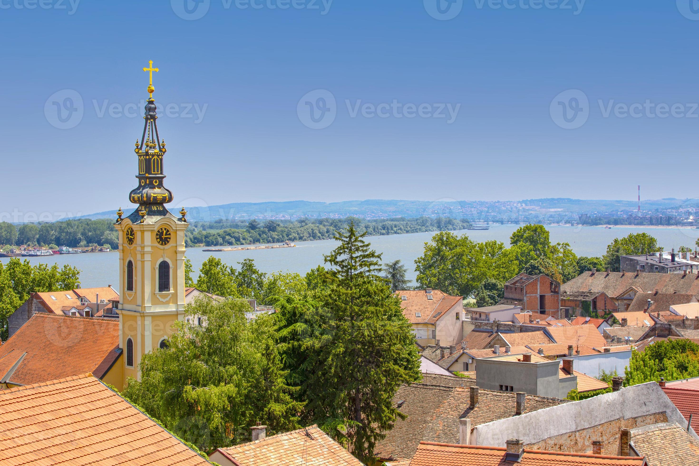 Panoramic view of Zemun, with church tower in Belgrade,Serbia 16857526 Stock Photo at Vecteezy