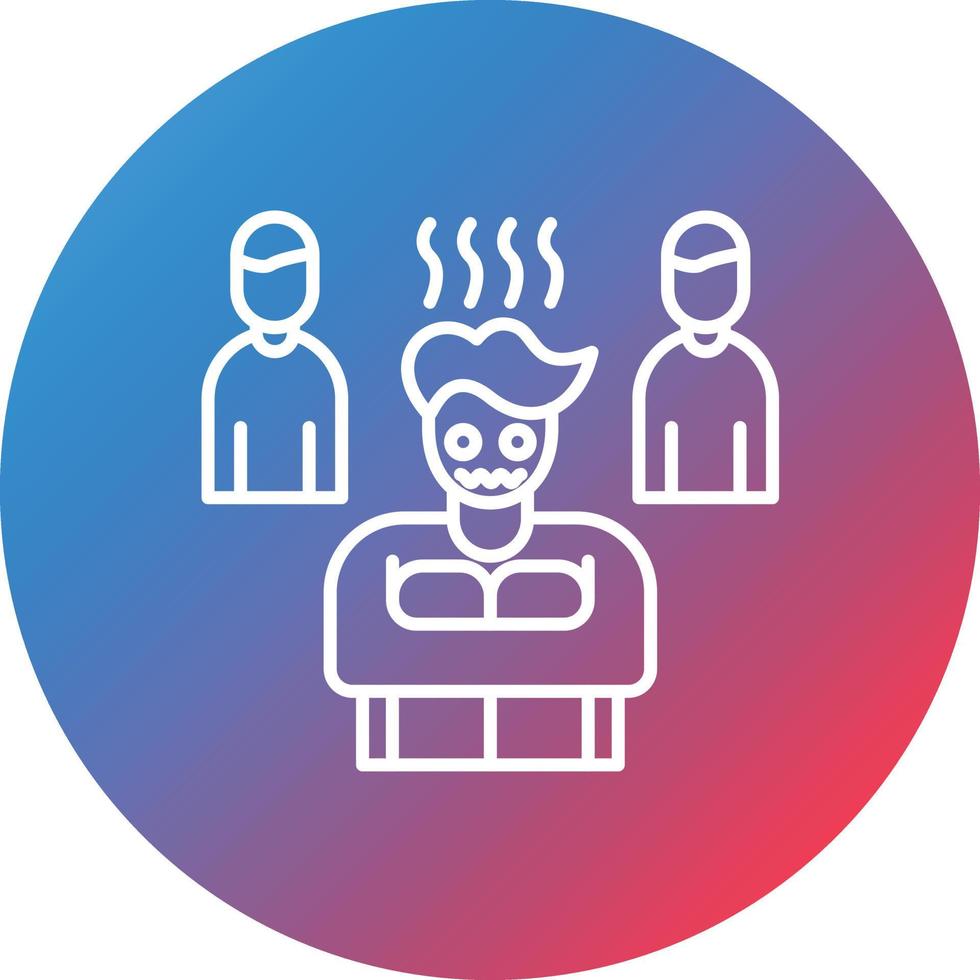 Schizotypal Personality Disorder Line Gradient Circle Background Icon