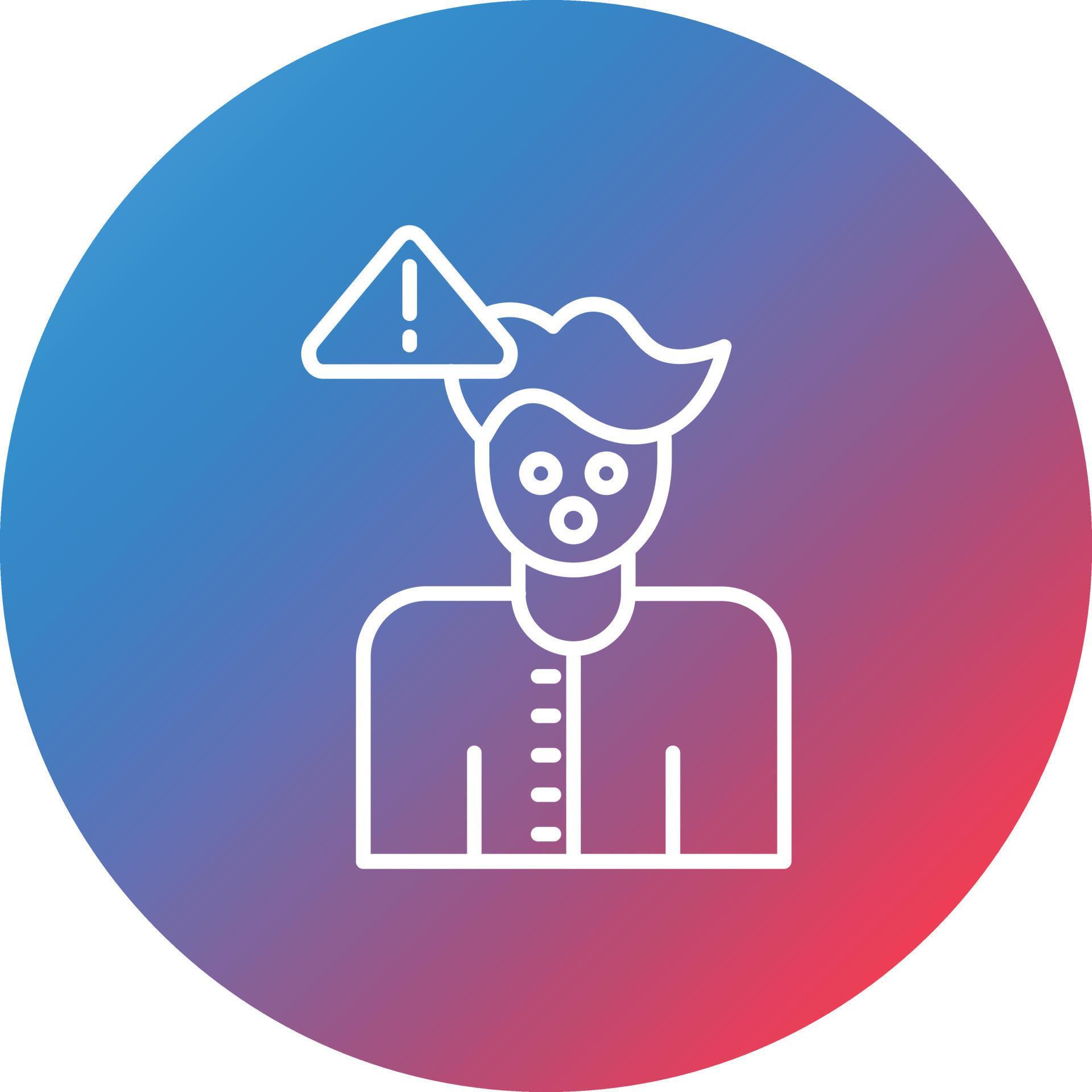 Panic Attack Line Gradient Circle Background Icon 16857705 Vector Art at Vecteezy