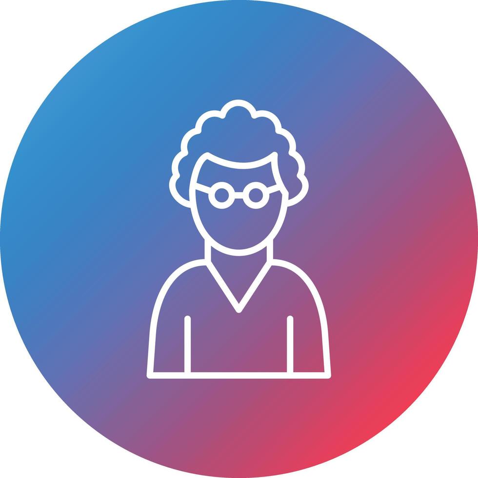 Scientist Line Gradient Circle Background Icon 16858007 Vector Art At