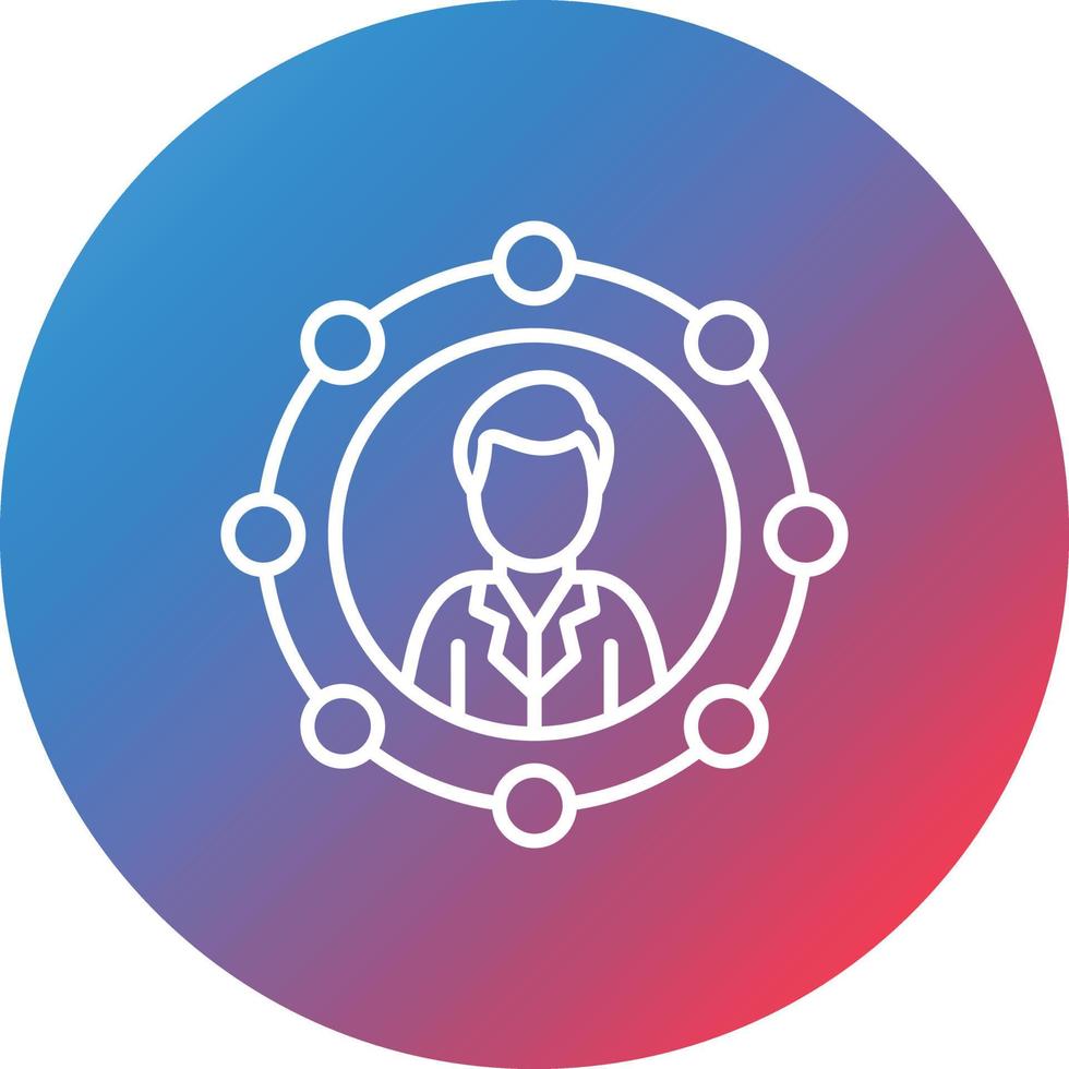 Networking Line Gradient Circle Background Icon 16858304 Vector Art at ...