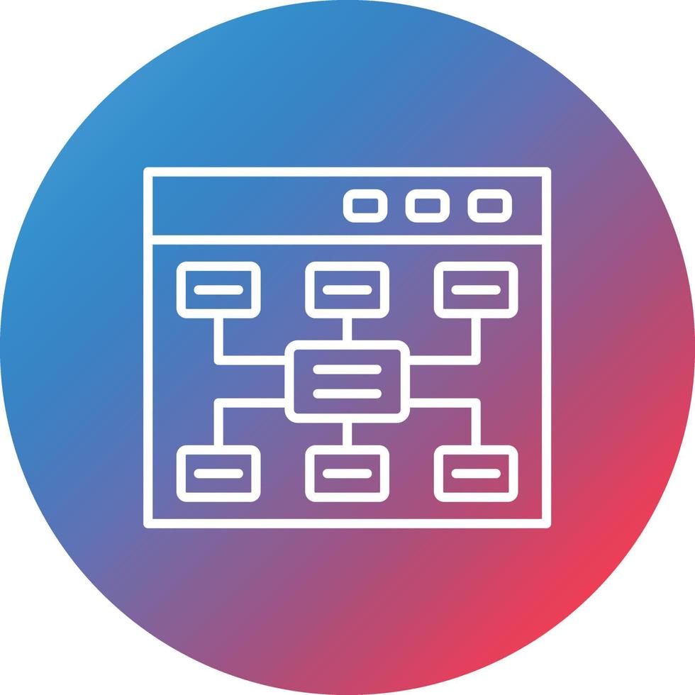 Sitemap Line Gradient Circle Background Icon 16858466 Vector Art at ...