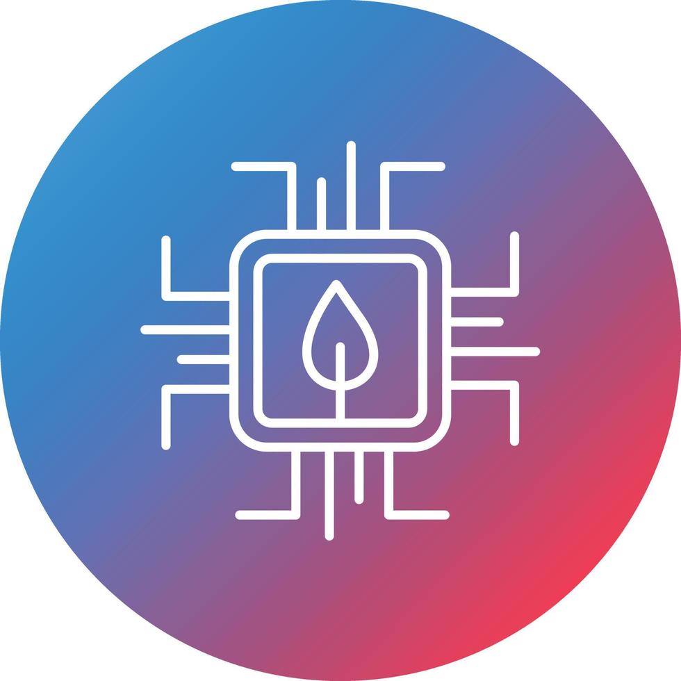 Green Technology Line Gradient Circle Background Icon 16858626 Vector ...