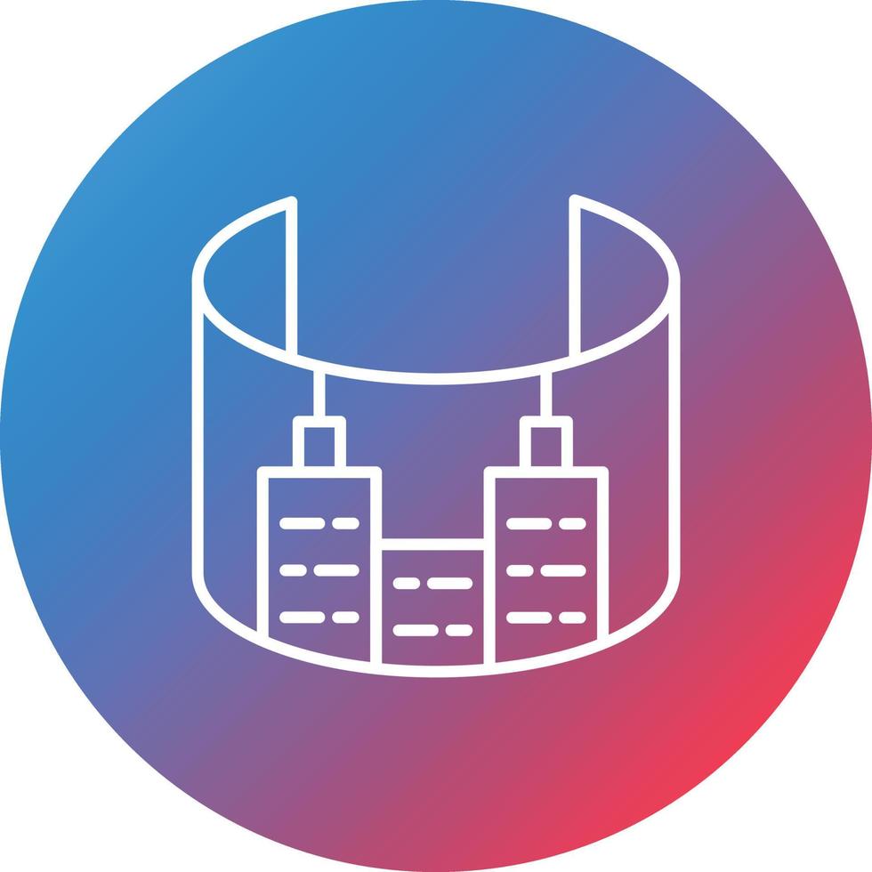 Panaroma View Line Gradient Circle Background Icon 16858697 Vector Art at Vecteezy