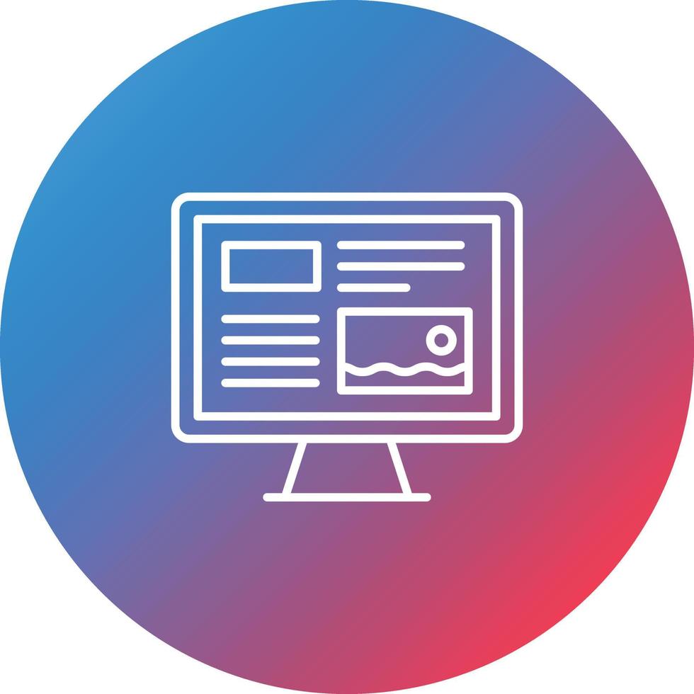 Graphic Design Line Gradient Circle Background Icon 16858763 Vector Art ...