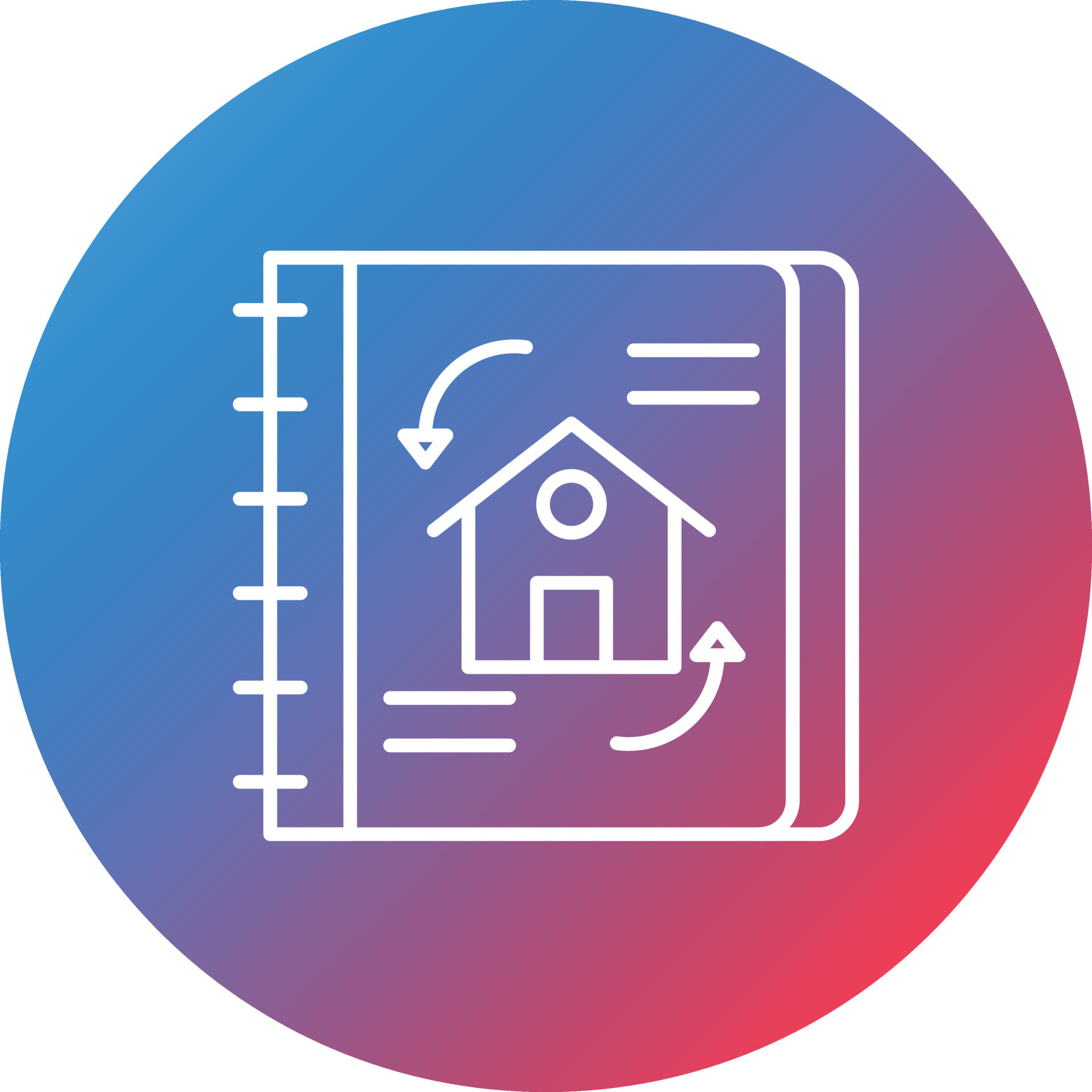 Engineering Sketch Line Gradient Circle Background Icon 16859457 Vector ...