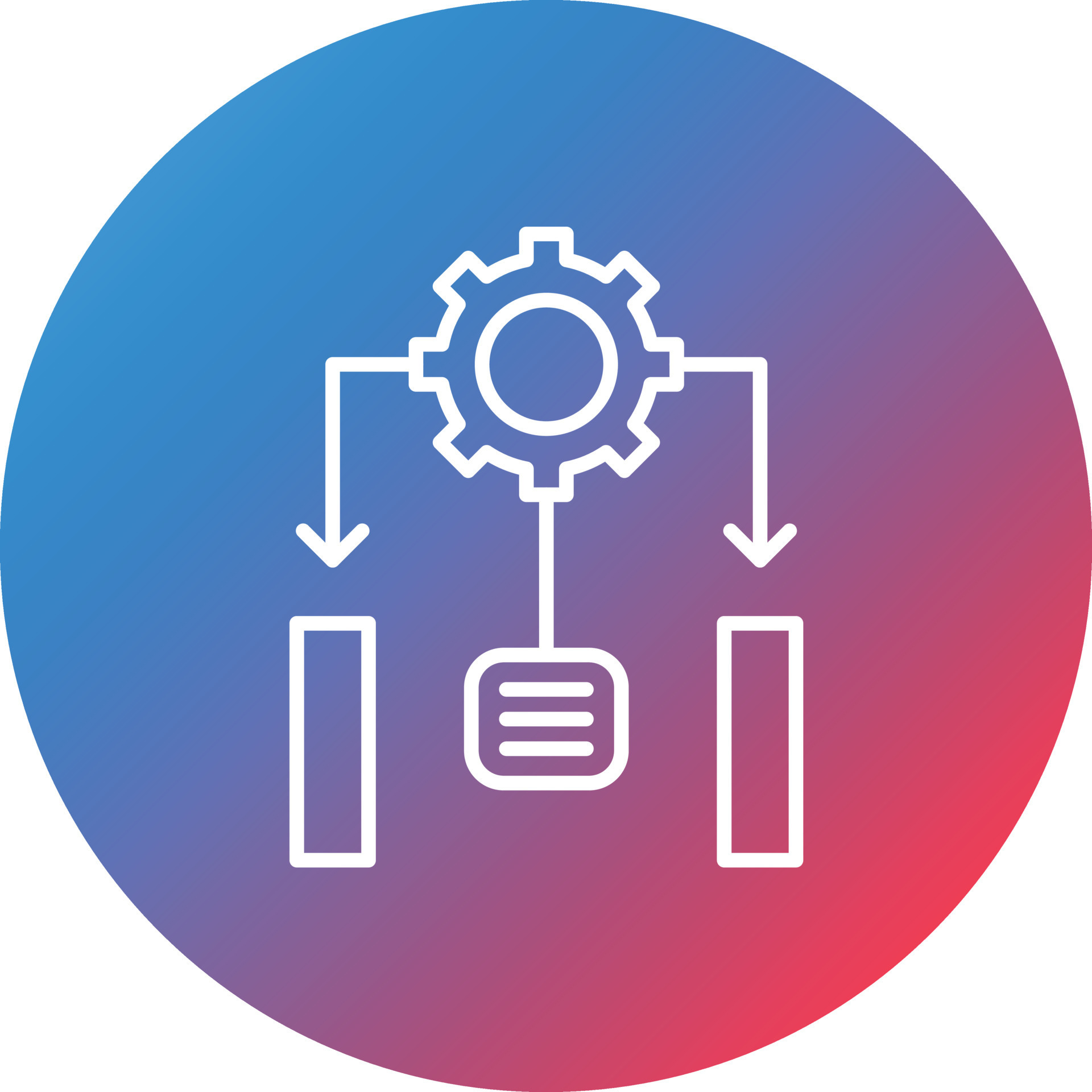 Process Line Gradient Circle Background Icon 16860277 Vector Art at ...