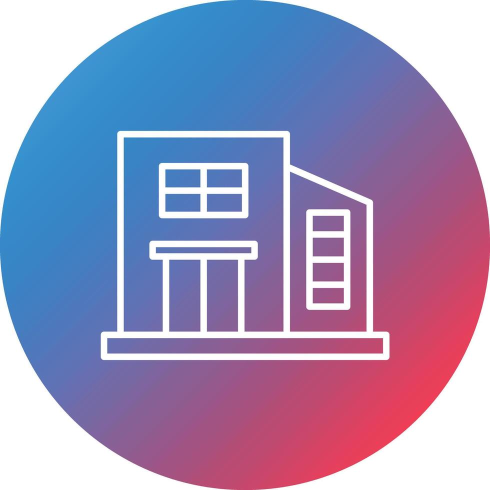 Building Line Gradient Circle Background Icon 16860792 Vector Art at ...