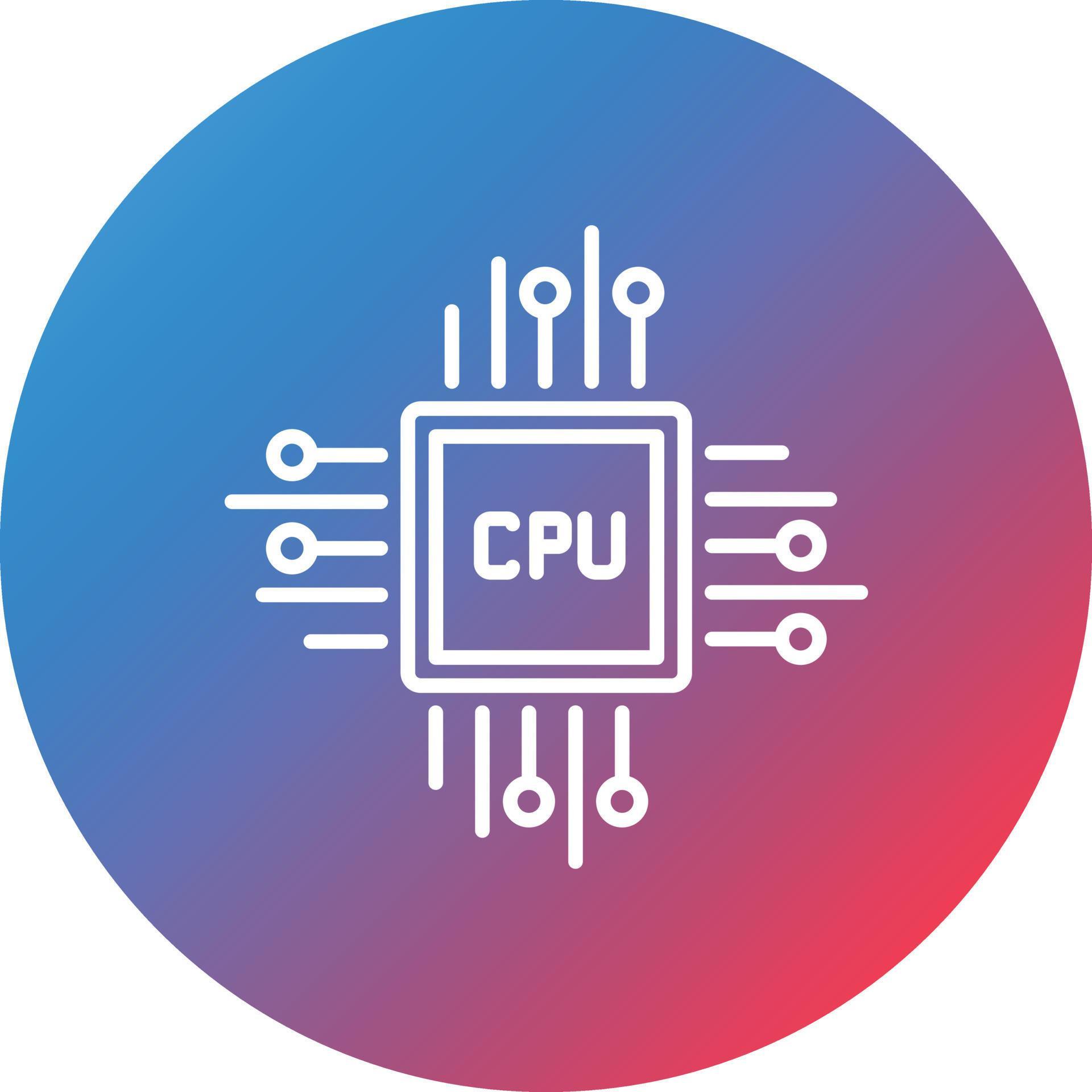 CPU Processor Line Gradient Circle Background Icon 16860896 Vector Art at Vecteezy