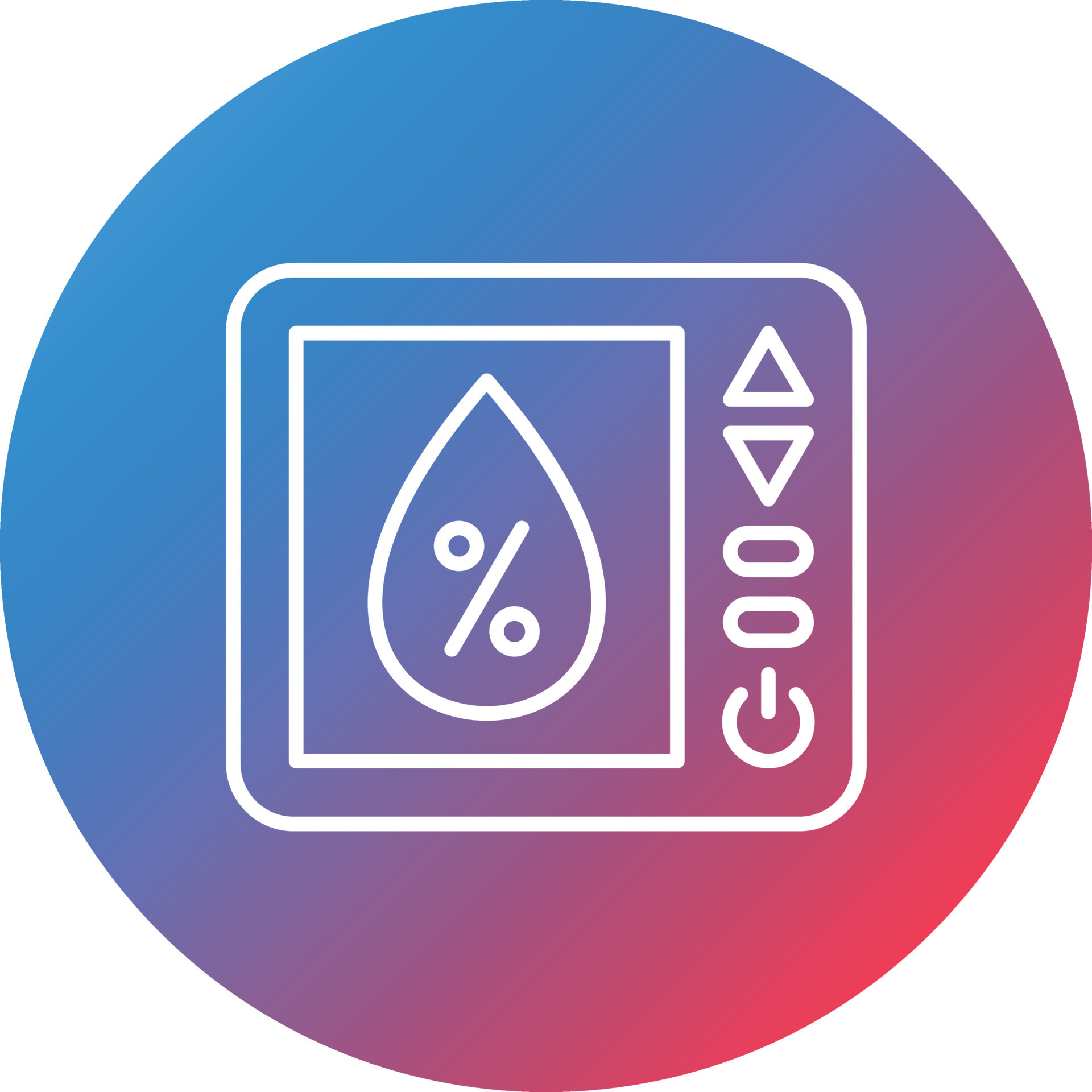 Humidity Sensor Line Gradient Circle Background Icon 16862271 Vector ...