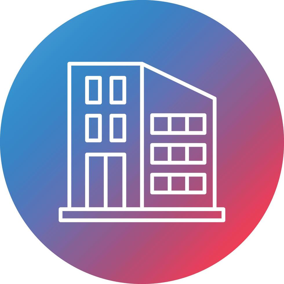 Building Line Gradient Circle Background Icon 16862434 Vector Art at ...