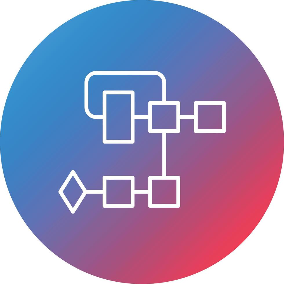 Flowchart Line Gradient Circle Background Icon 16862540 Vector Art At