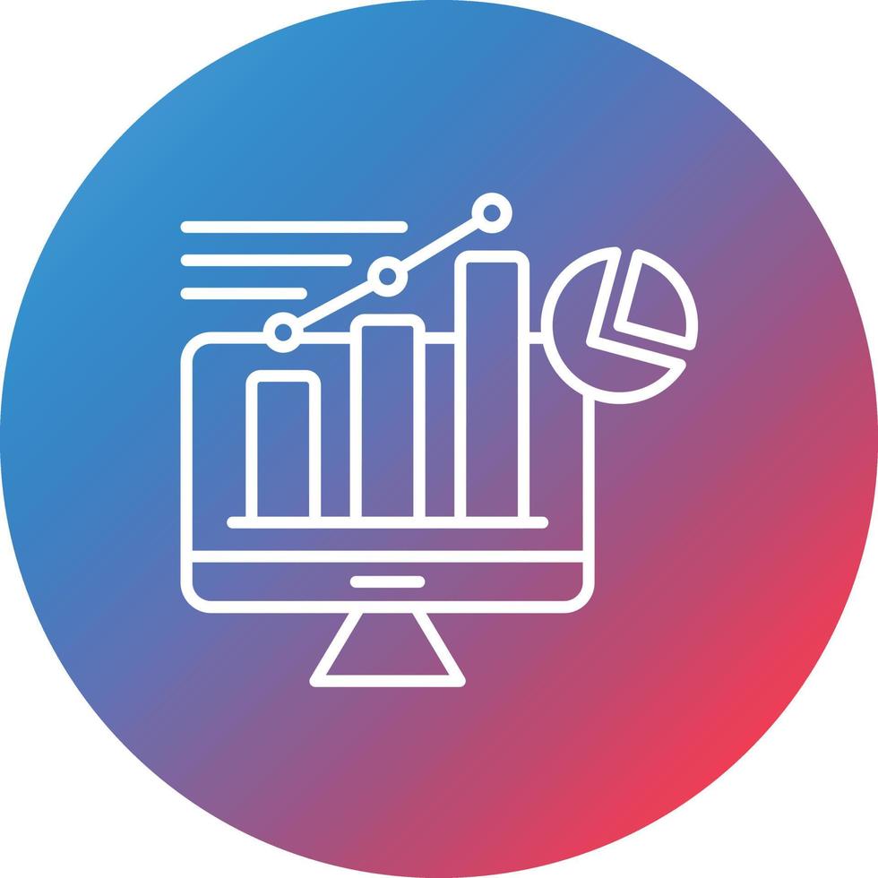 Data Visualization Line Gradient Circle Background Icon 16863421 Vector ...