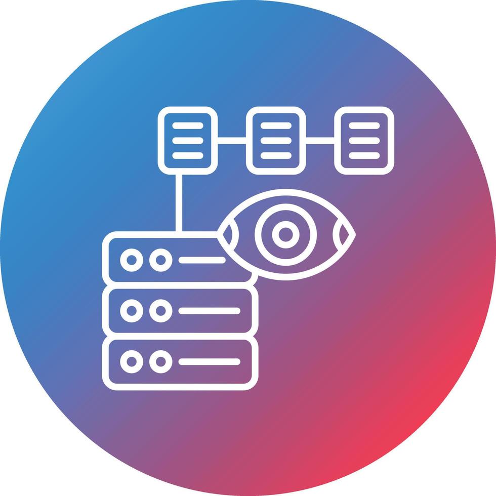 Data Insight Line Gradient Circle Background Icon 16863550 Vector Art ...