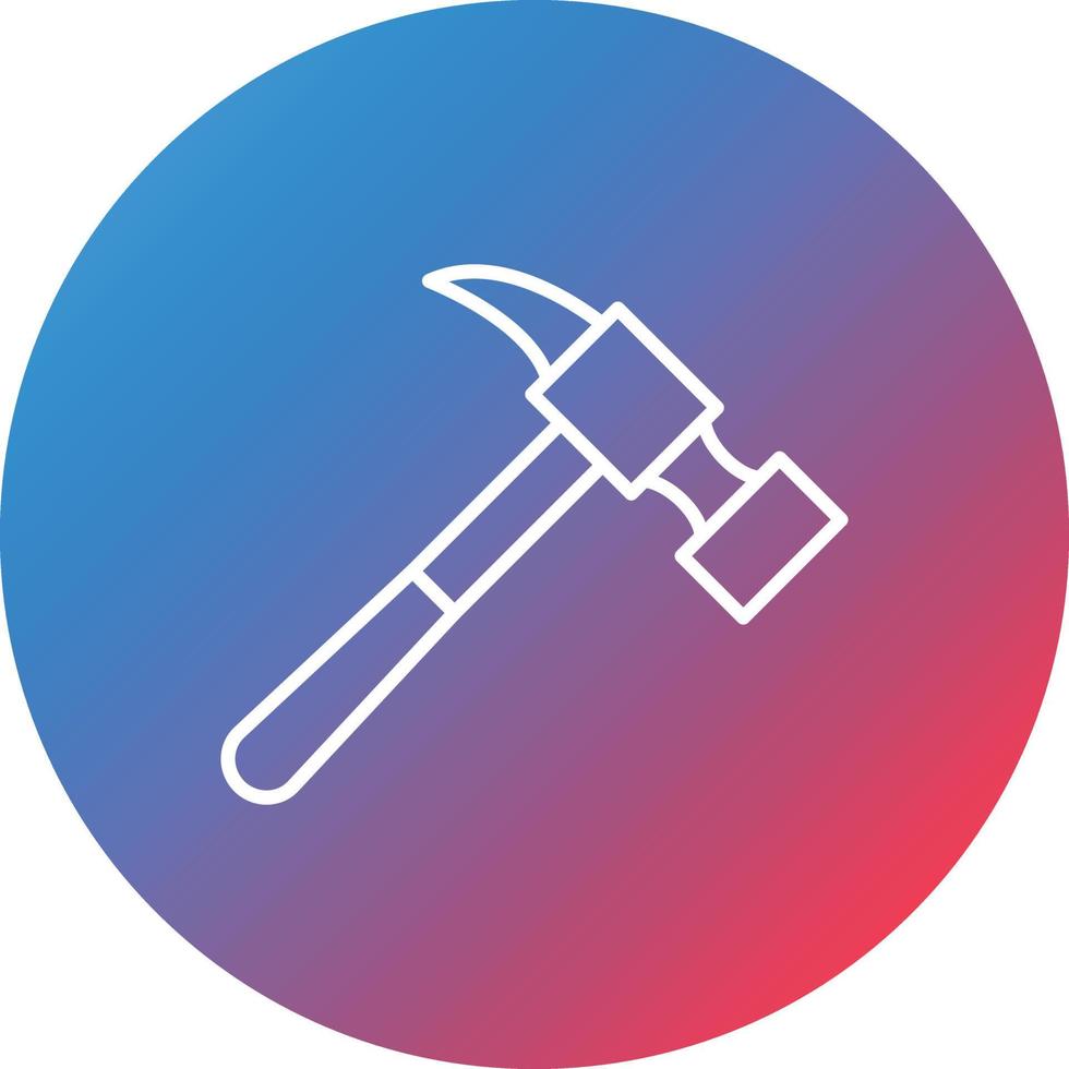 Hammer Line Gradient Circle Background Icon 16863591 Vector Art At Vecteezy