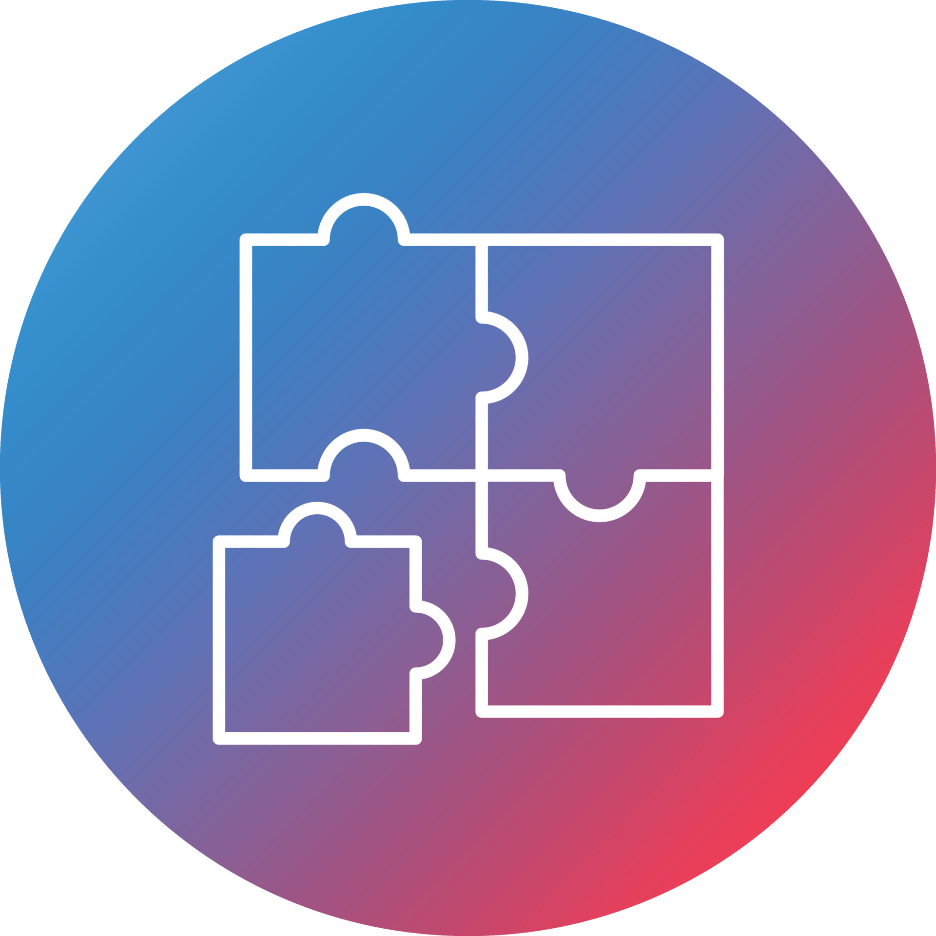 Problem Solving Line Gradient Circle Background Icon 16863803 Vector