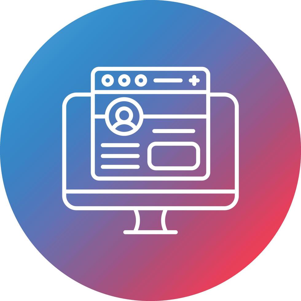 Frontend Development Line Gradient Circle Background Icon 16864816 ...