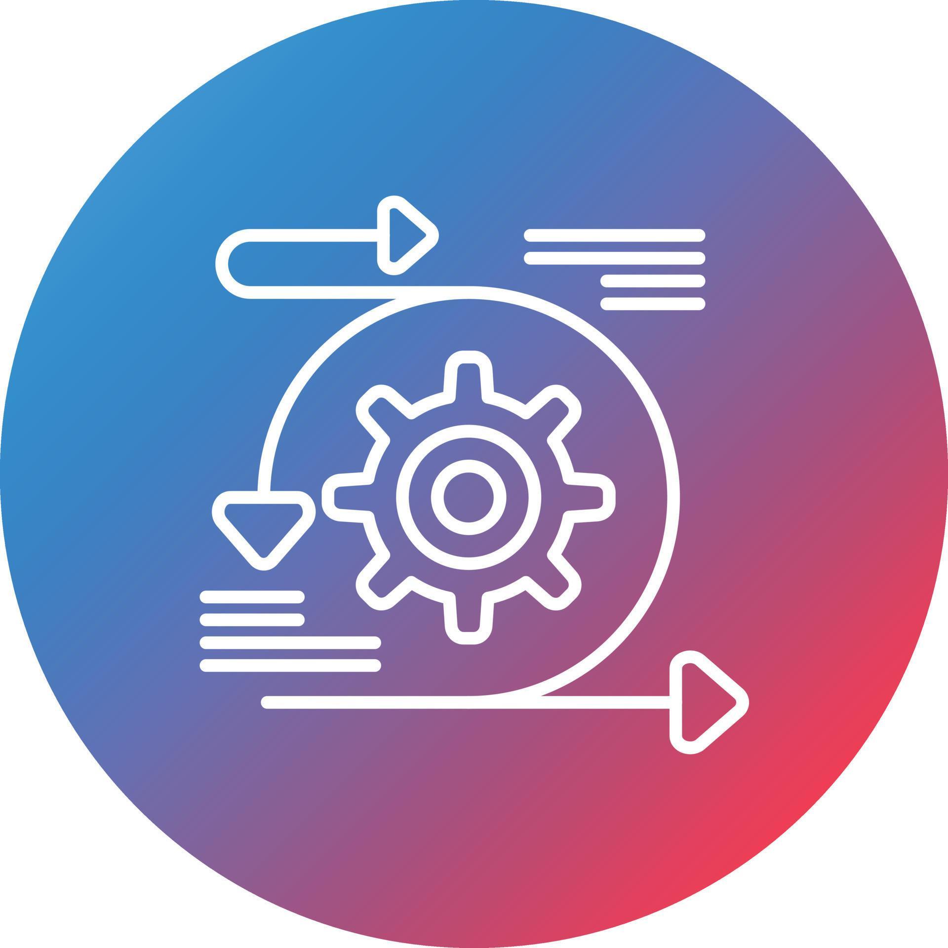 Agile Line Gradient Circle Background Icon 16864859 Vector Art at Vecteezy
