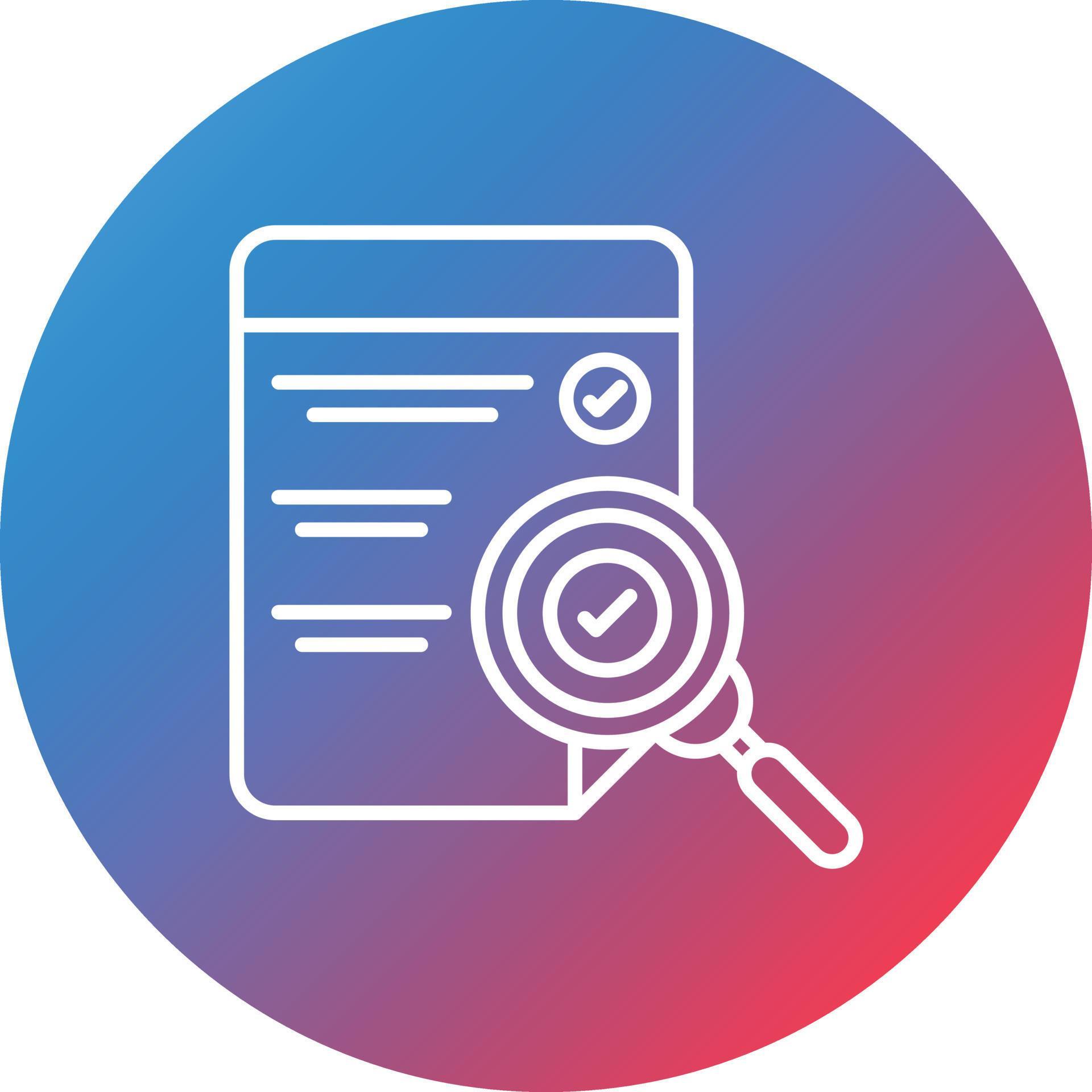 Checking Files Line Gradient Circle Background Icon 16865053 Vector Art at Vecteezy