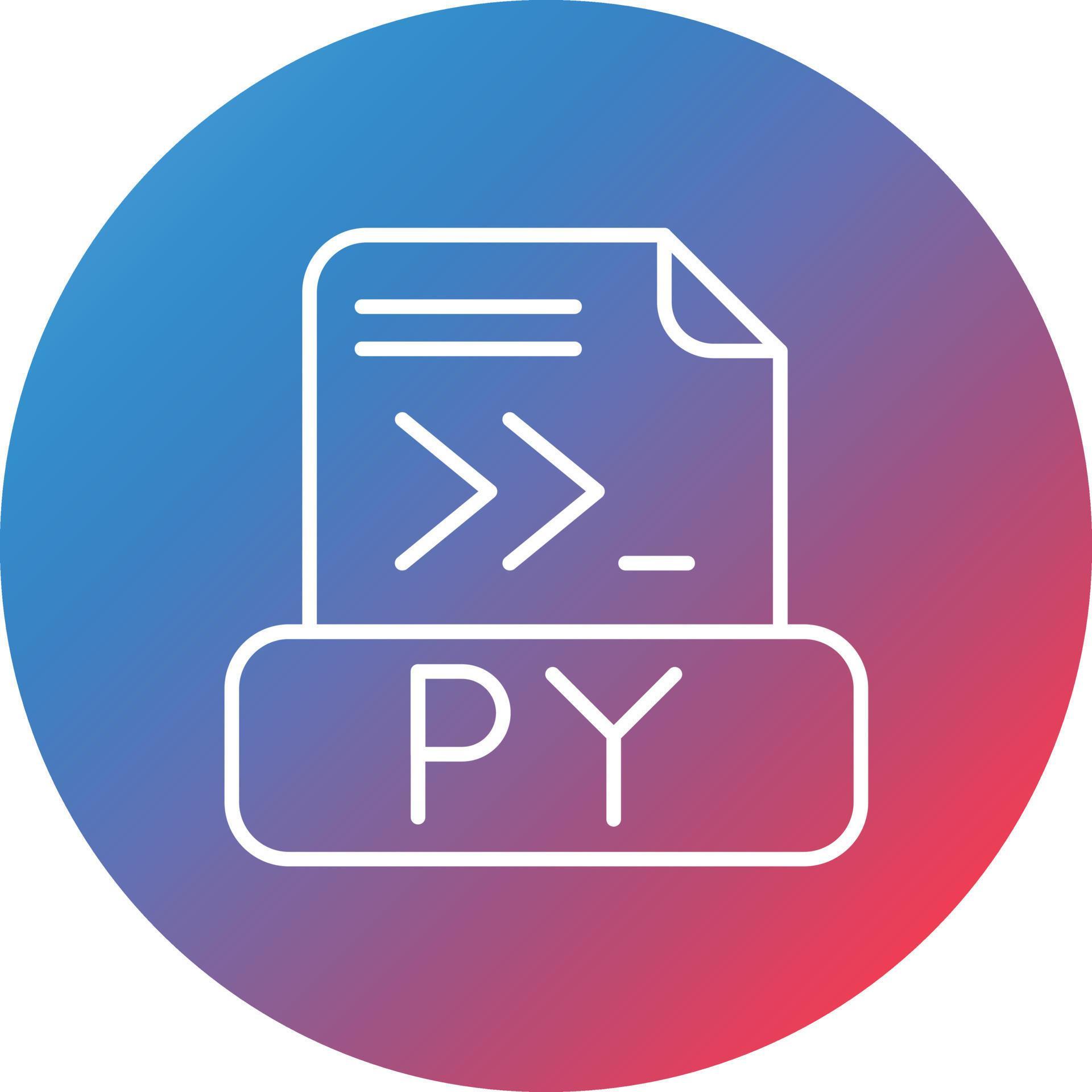 Python File Line Gradient Circle Background Icon 16865195 Vector Art at ...