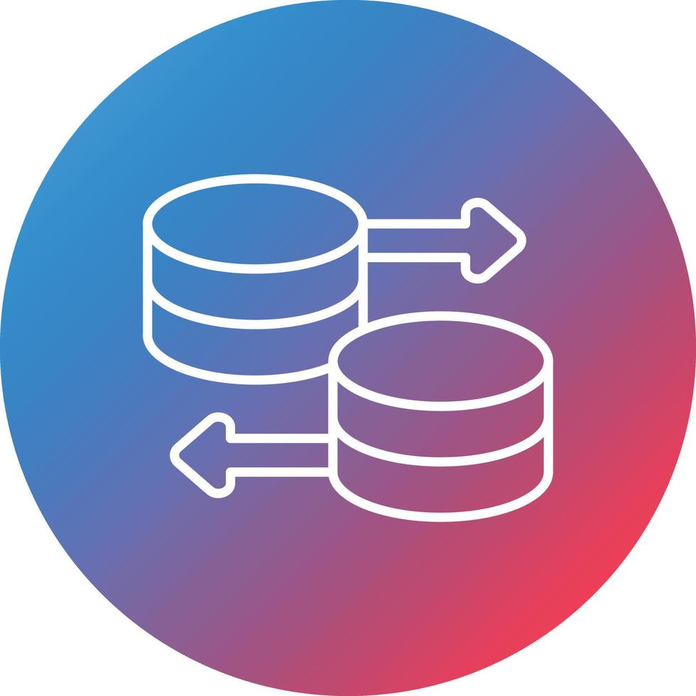 Database Line Gradient Circle Background Icon 16865549 Vector Art At Vecteezy