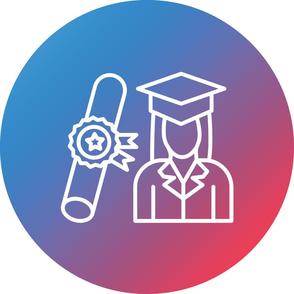 Receiving Degree Line Gradient Circle Background Icon 16865590 Vector ... Receiving Degree Line Gradient Circle Background Icon 16865590 Vector ...