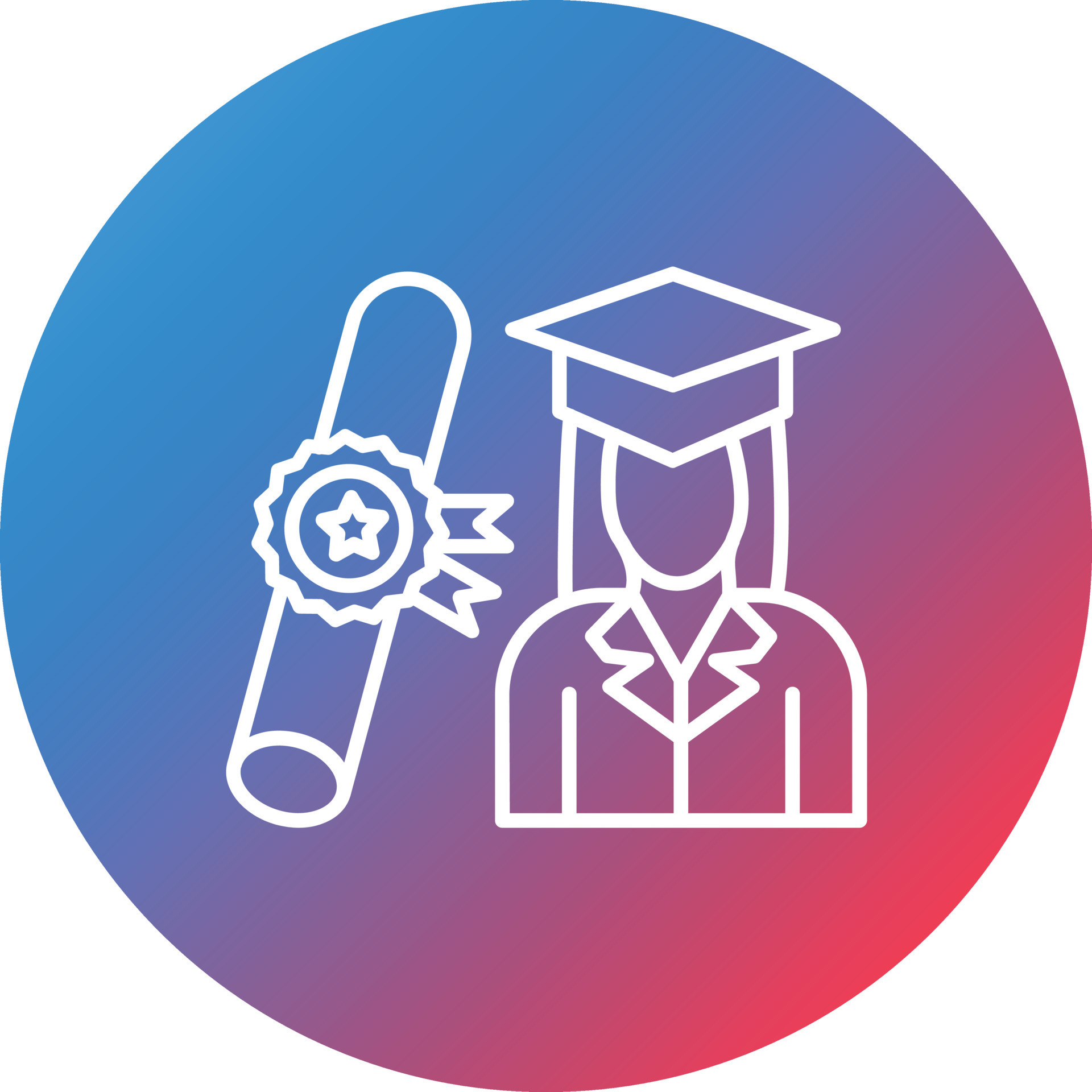 Receiving Degree Line Gradient Circle Background Icon 16865590 Vector ... Receiving Degree Line Gradient Circle Background Icon 16865590 Vector ...