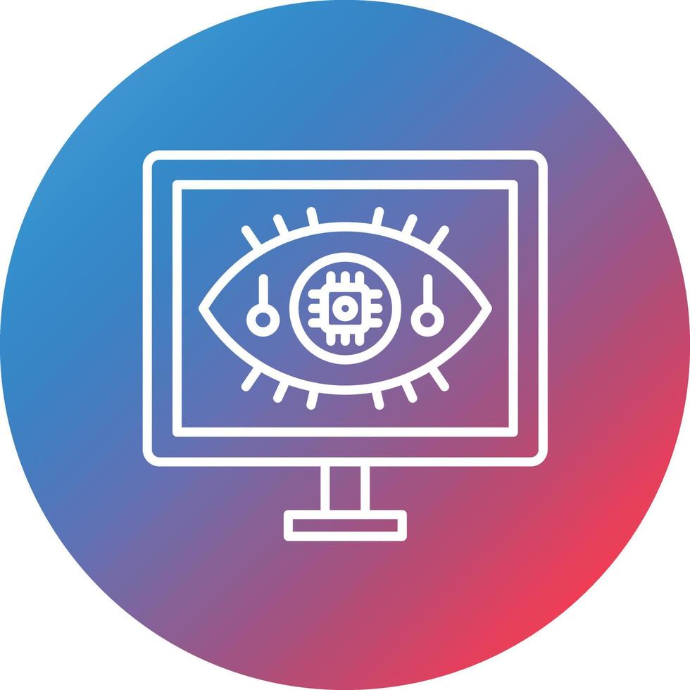 Computer Vision Line Gradient Circle Background Icon 16865755 Vector ...