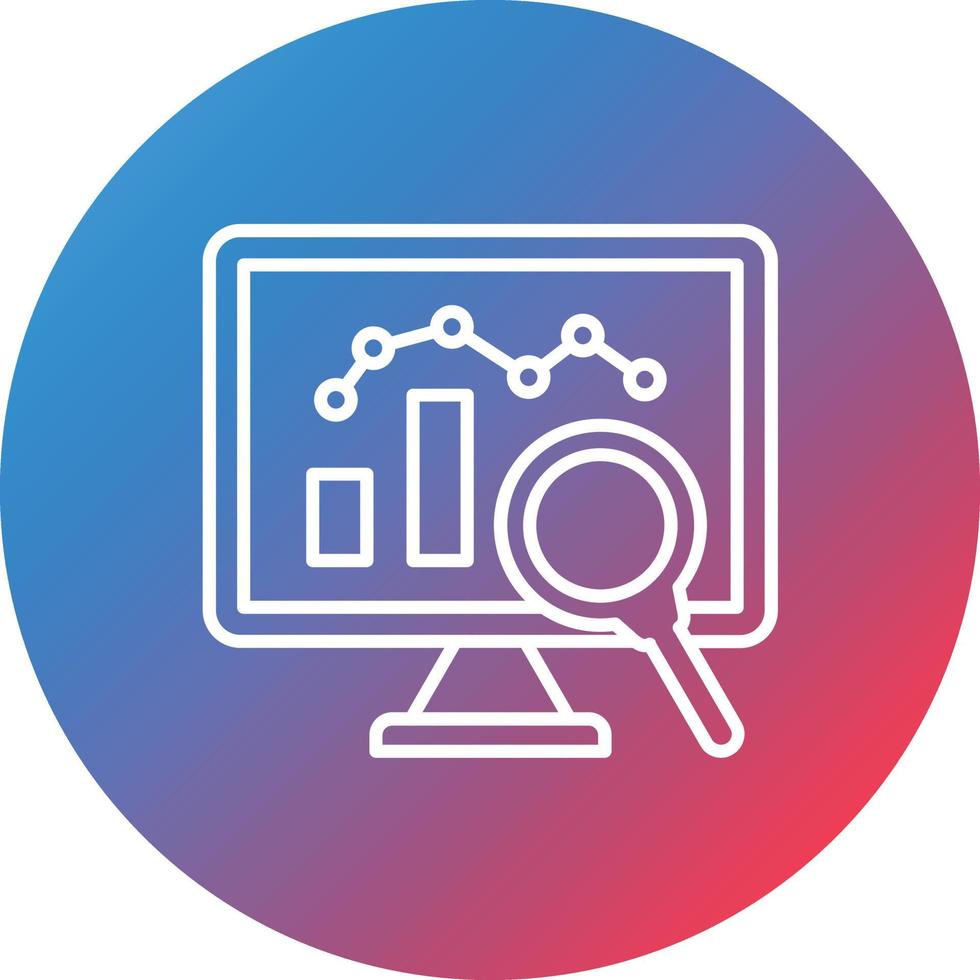 Analytics Line Gradient Circle Background Icon 16865901 Vector Art At