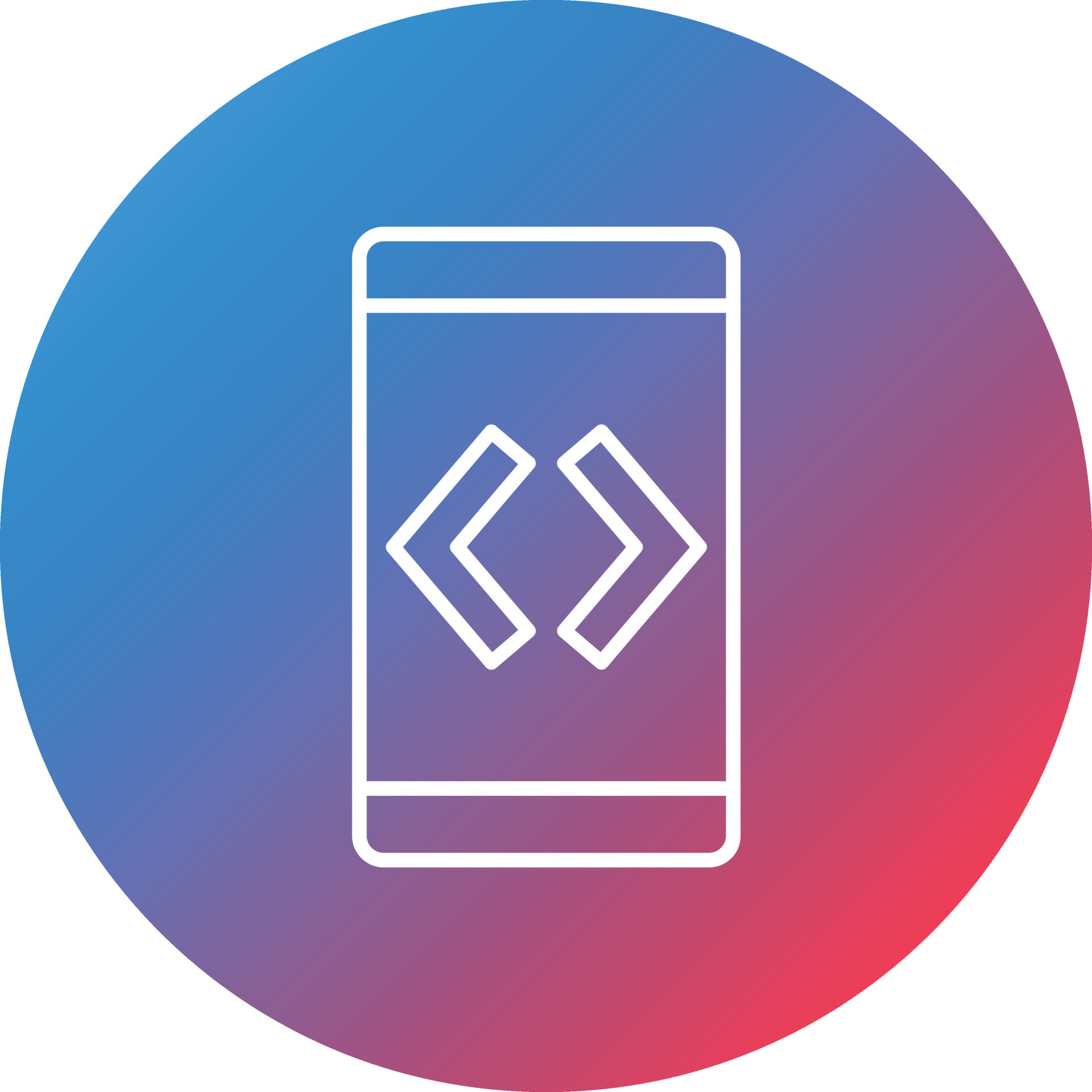 Developer Mode Line Gradient Circle Background Icon 16866192 Vector Art ...