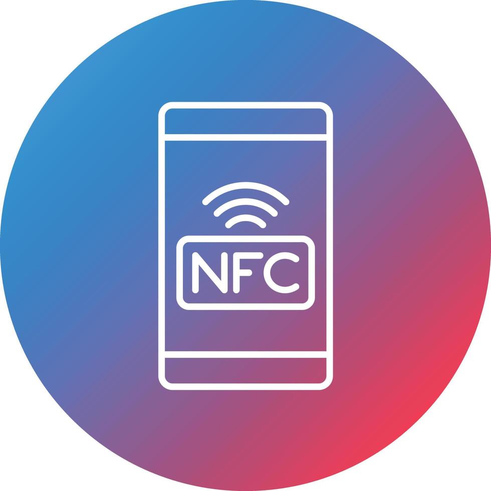 Nfc Line Gradient Circle Background Icon 16866194 Vector Art At Vecteezy
